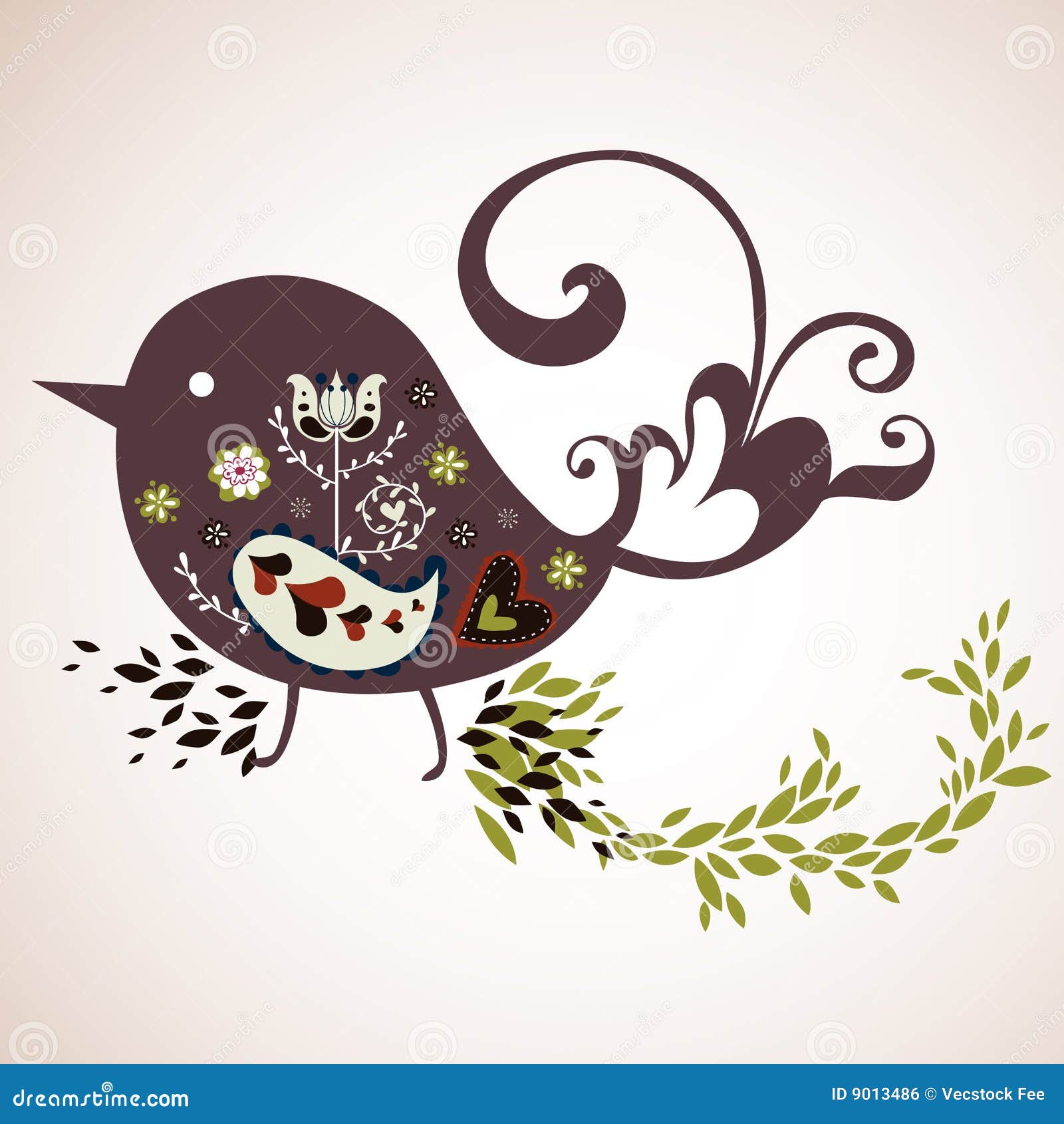 Bird design stock vector. Illustration of abstract, wallpaper - 9013486