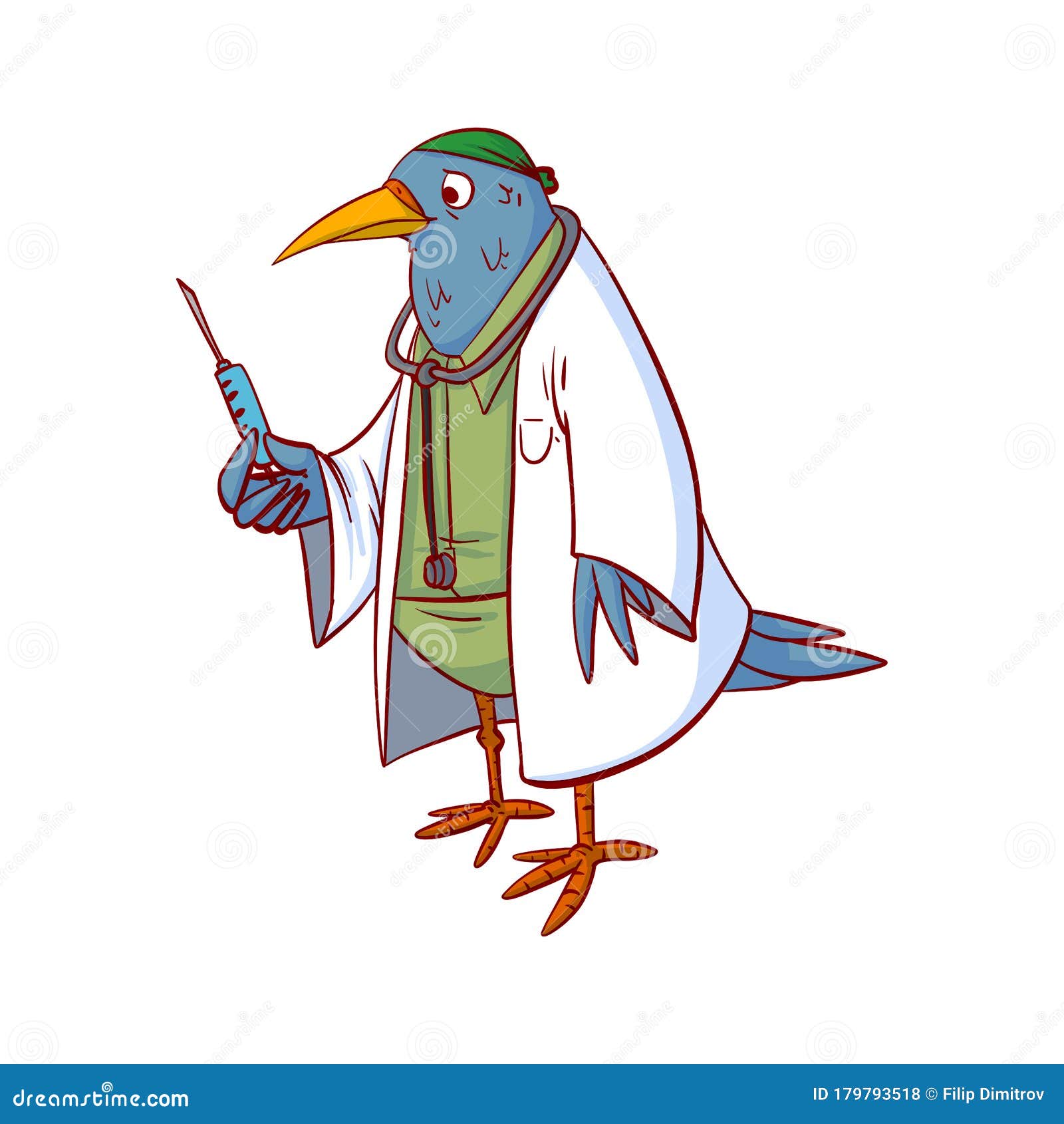 Bird Doctor Colorful Vector Illustration Stock Vector - Illustration of ...