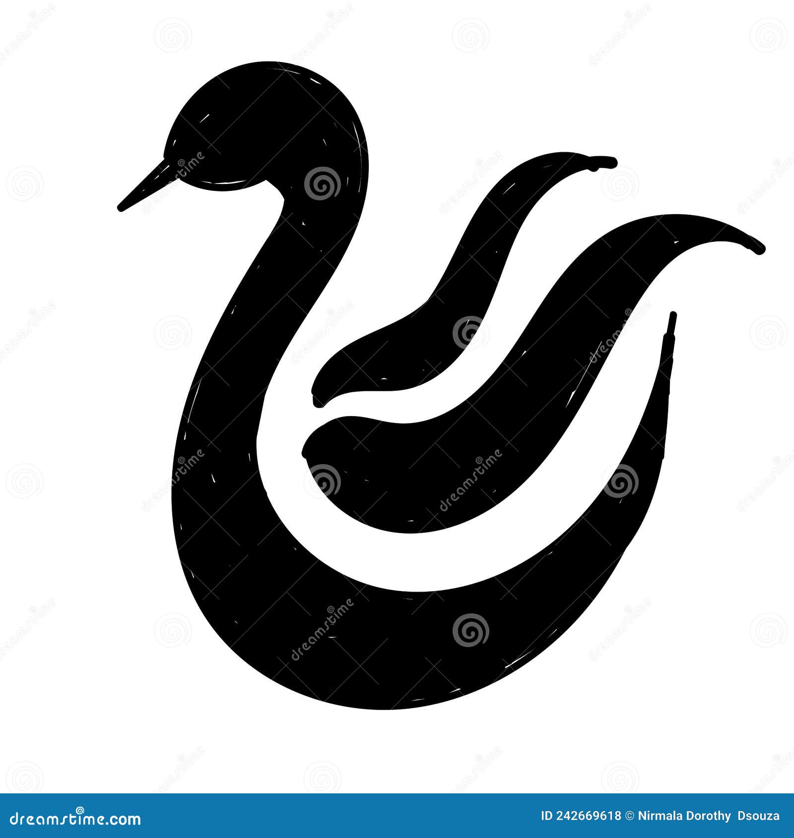 Bird Drawing. Element Isolated on White Background Stock Illustration ...