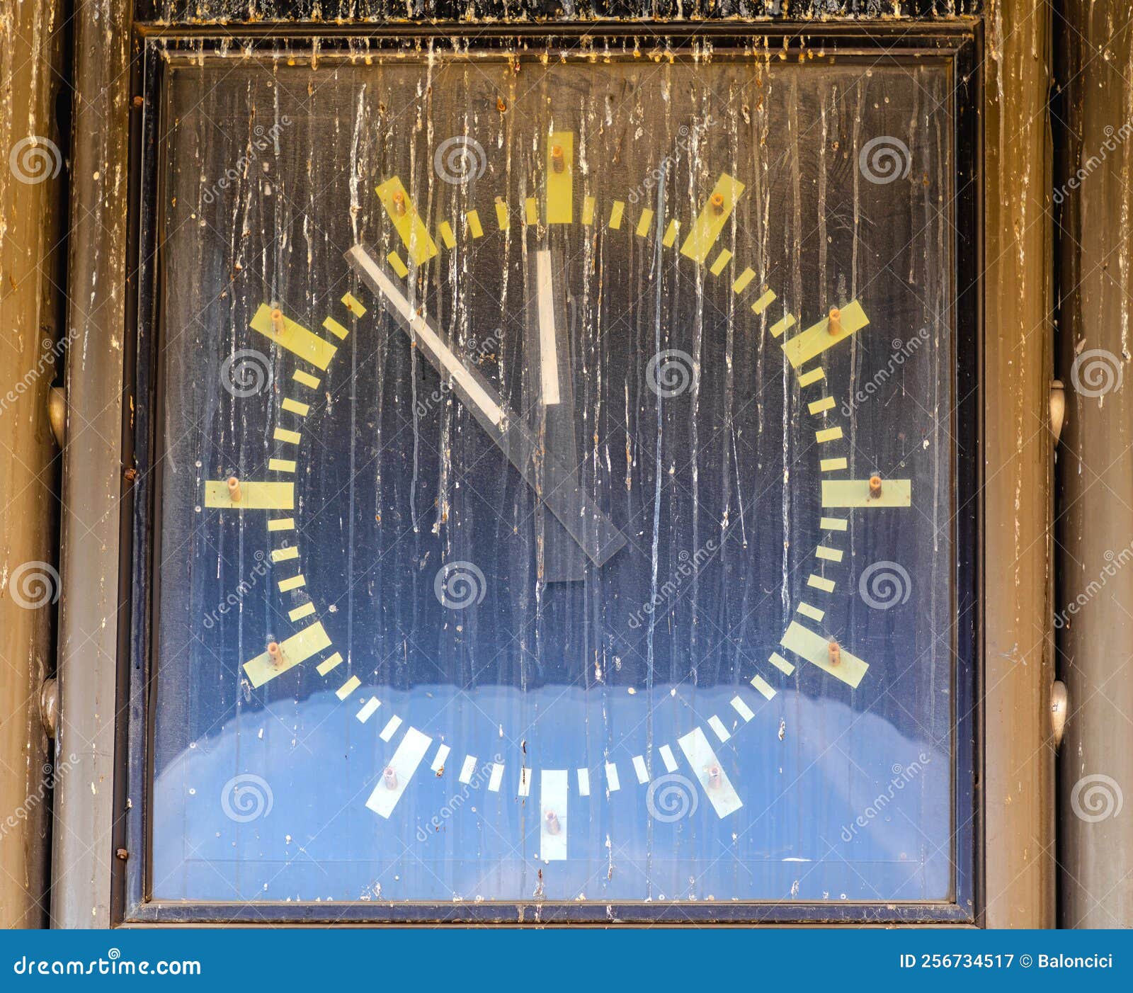 Bird Droppings Clock stock image. Image of feces, bird - 256734517