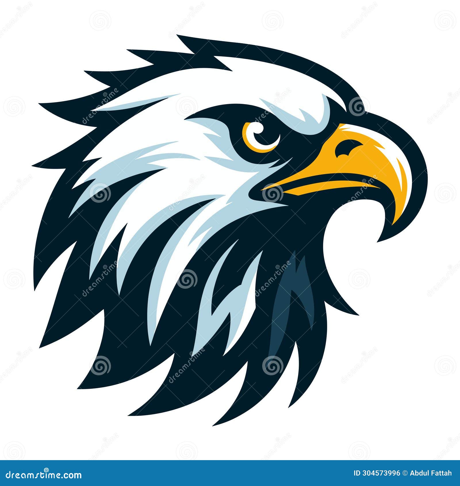 Bird Eagle Hawk Head Logo Mascot Design Vector Illustration Isolated on ...