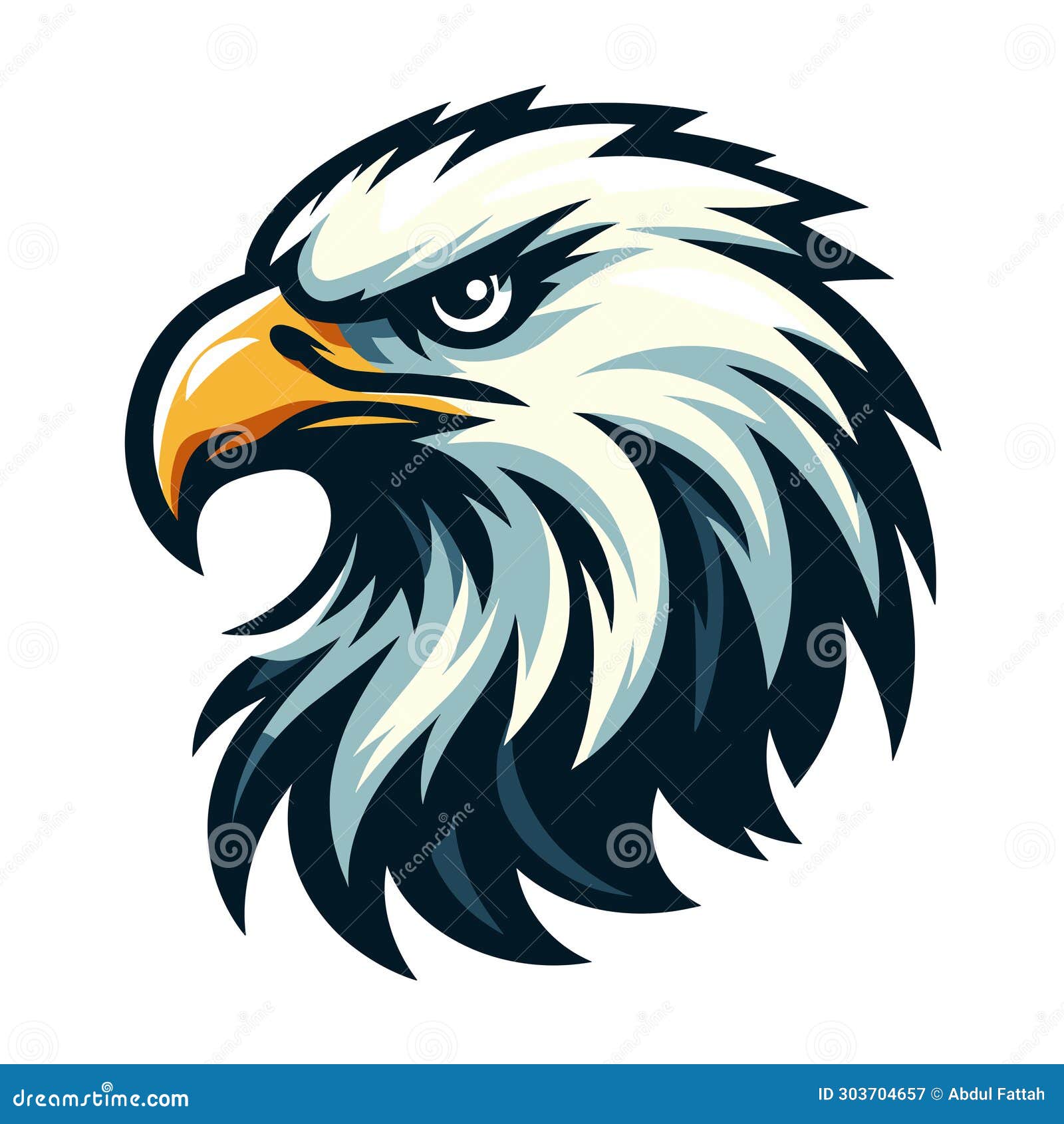 Bird Eagle Hawk Head Logo Mascot Design Vector Illustration Isolated on ...