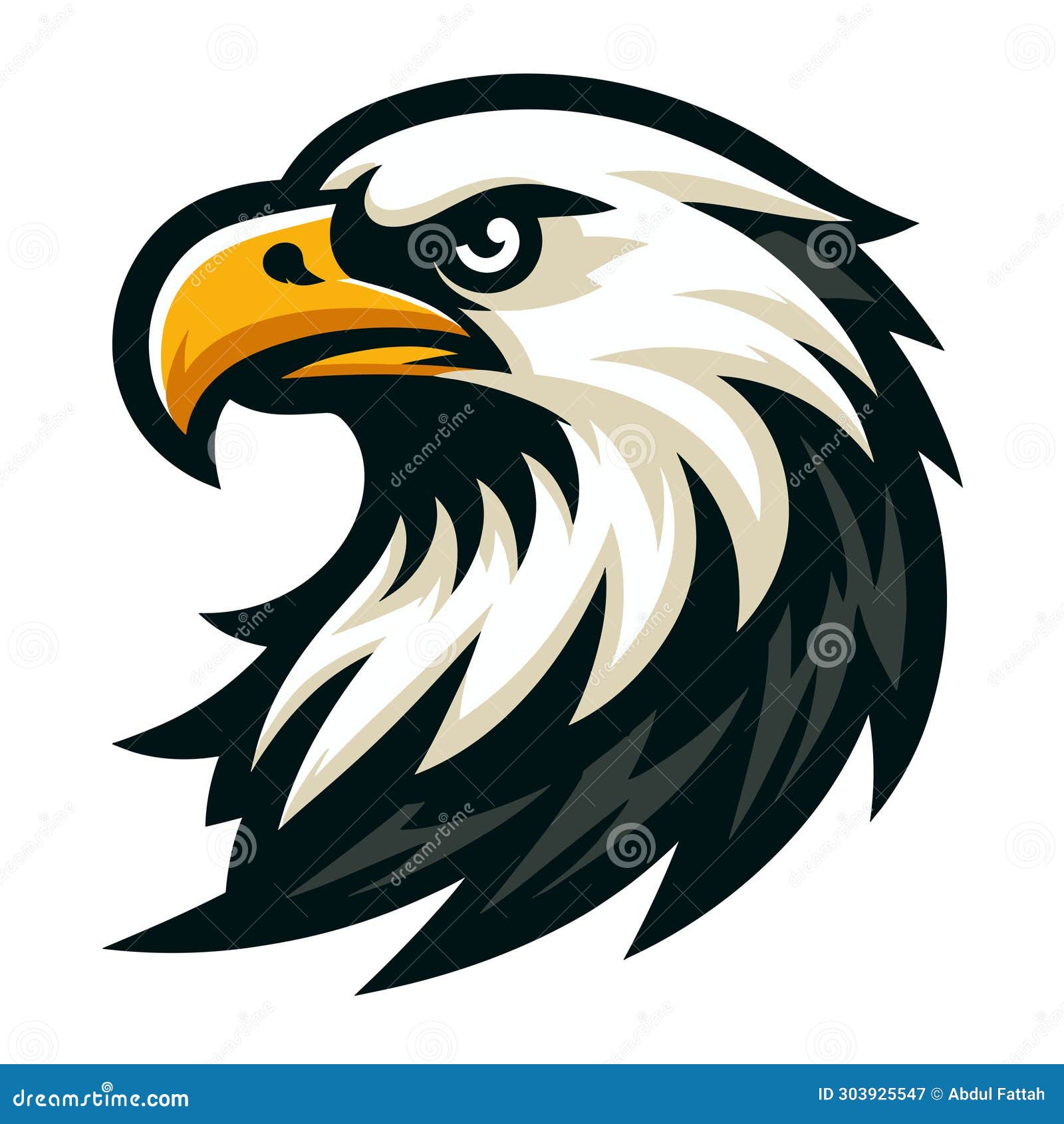 Bird Eagle Hawk Head Logo Mascot Design Vector Illustration Isolated on ...