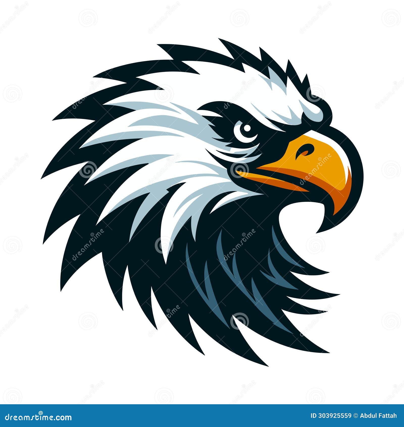 Bird Eagle Hawk Head Logo Mascot Design Vector Illustration Isolated on ...
