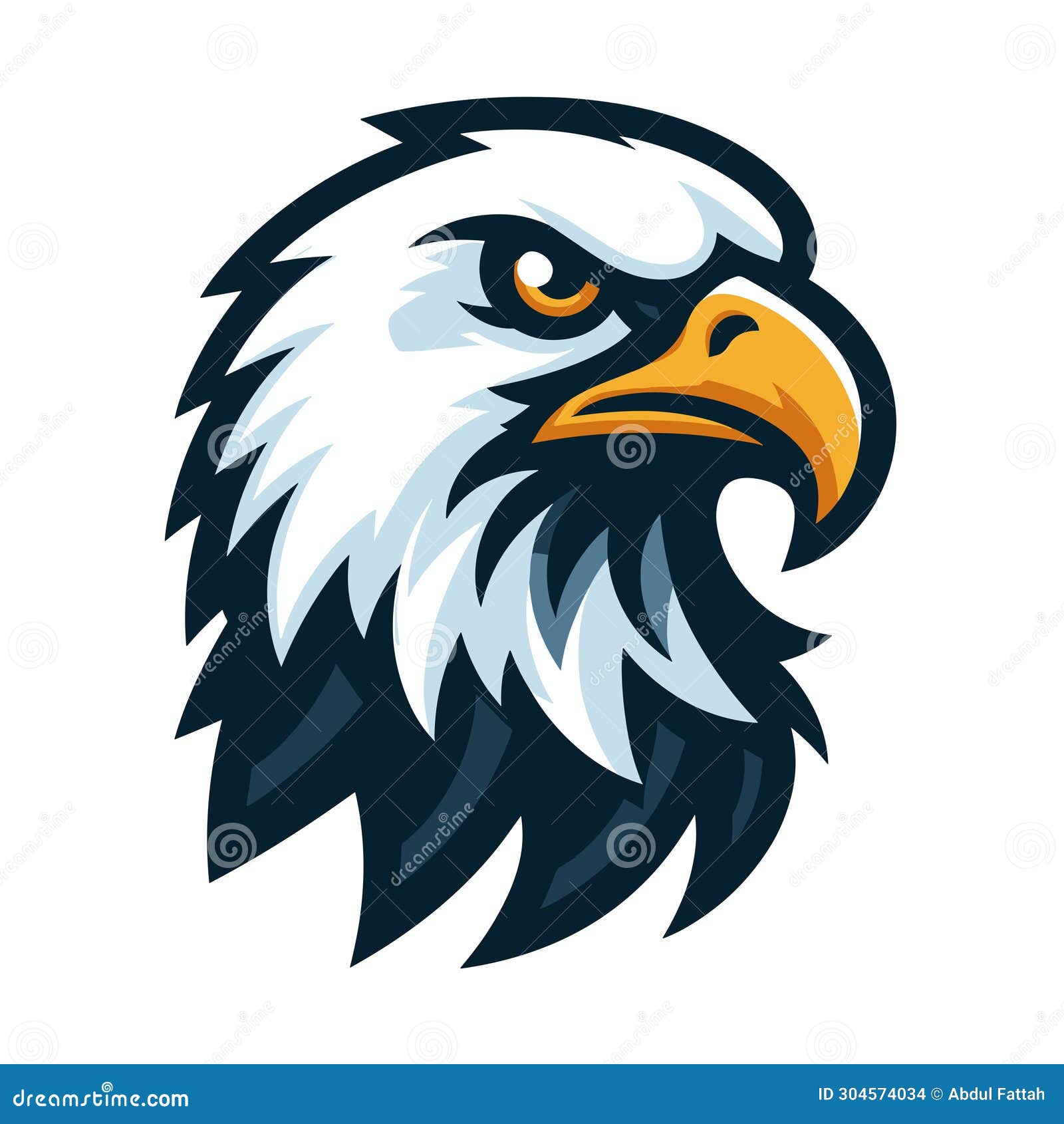 Bird Eagle Hawk Head Logo Mascot Design Vector Illustration Isolated on ...