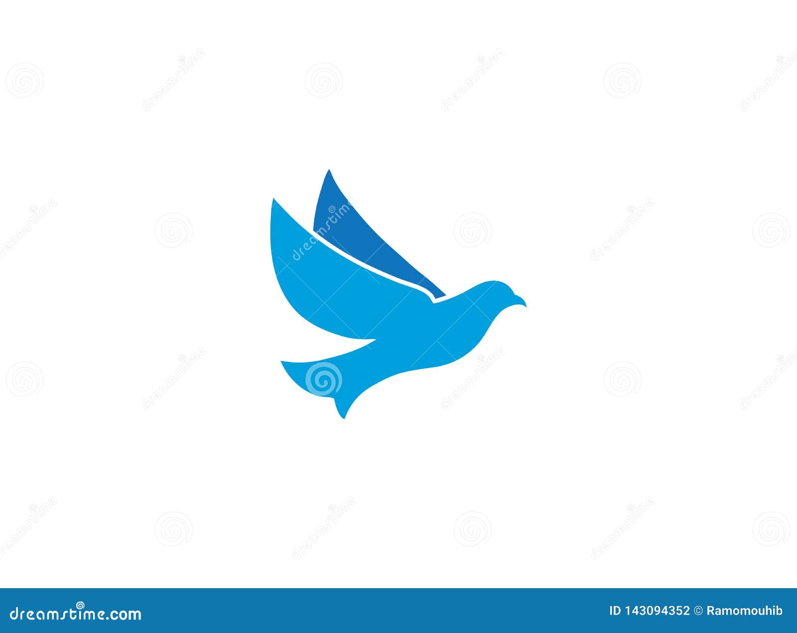 Bird Eagle Open Wings Flying for Logo Design Stock Illustration ...