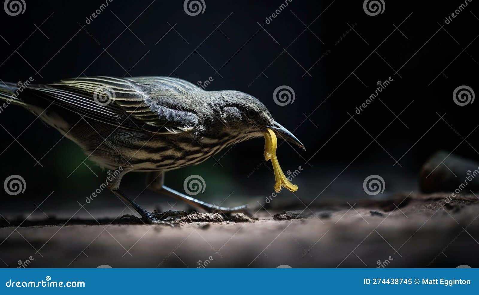 Bird Eating Worm stock illustration. Illustration of brown - 274438745