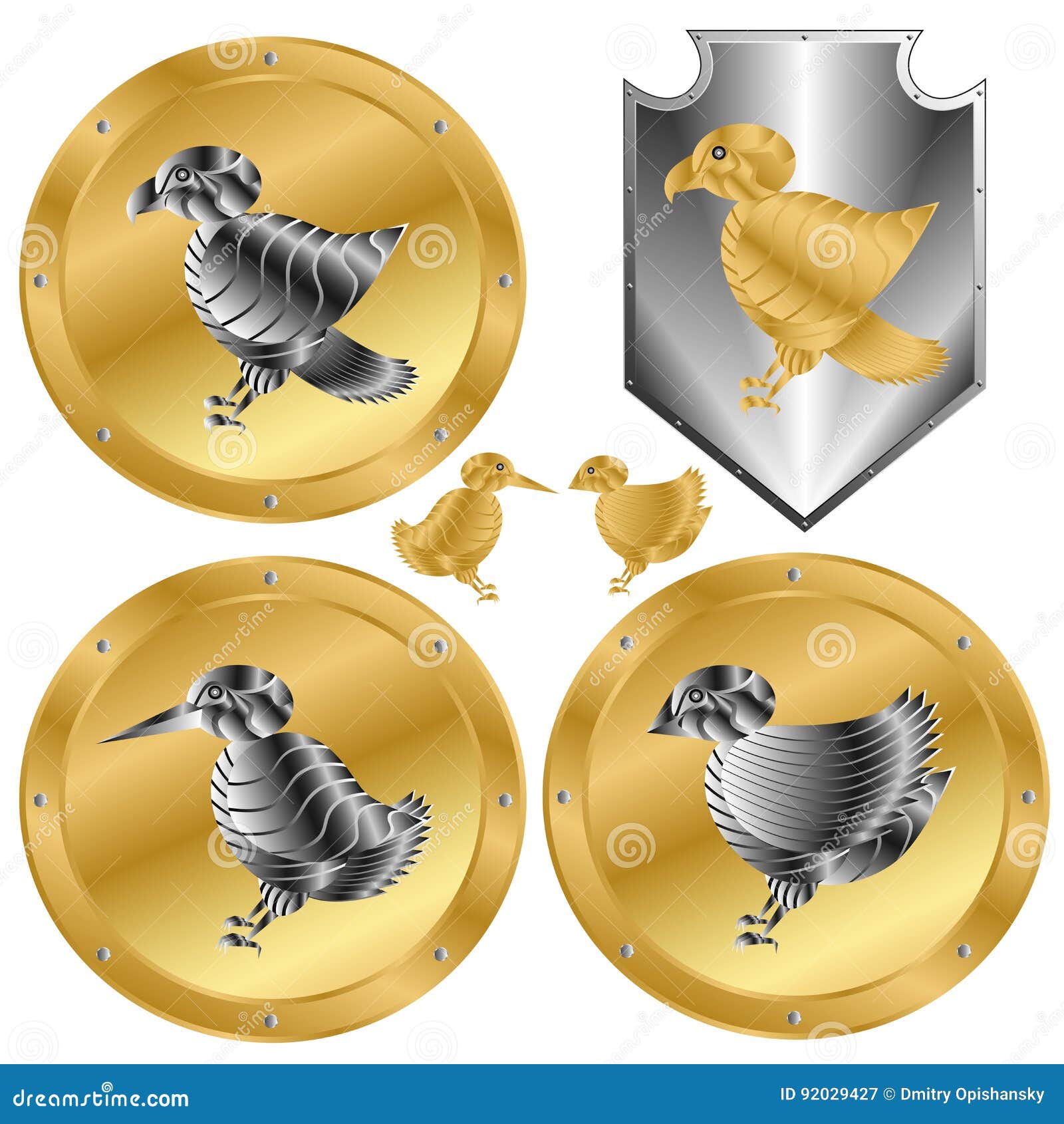 Bird emblem stock vector. Illustration of blackboard - 92029427