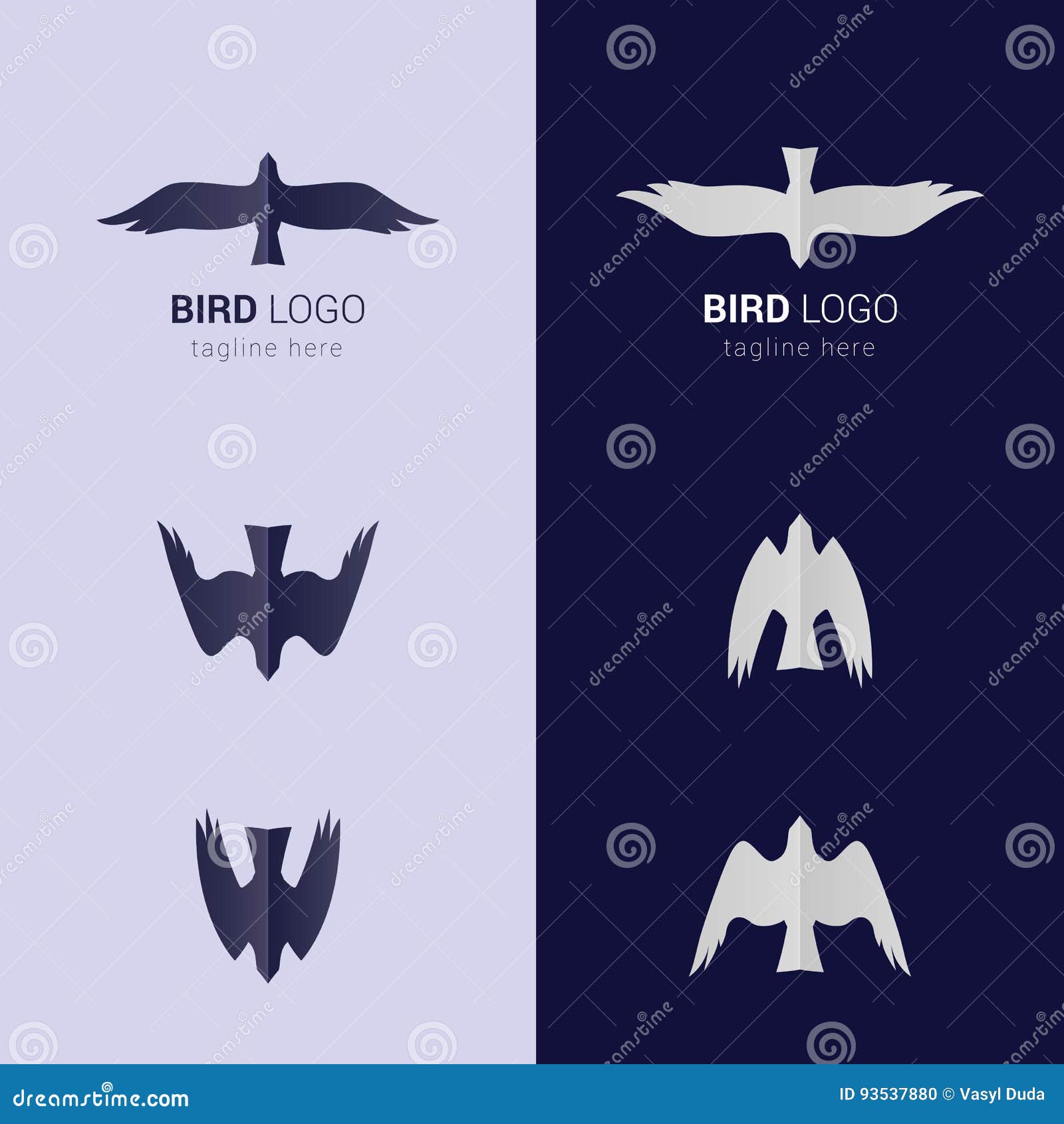 Bird Emblem stock vector. Illustration of head, flat - 93537880