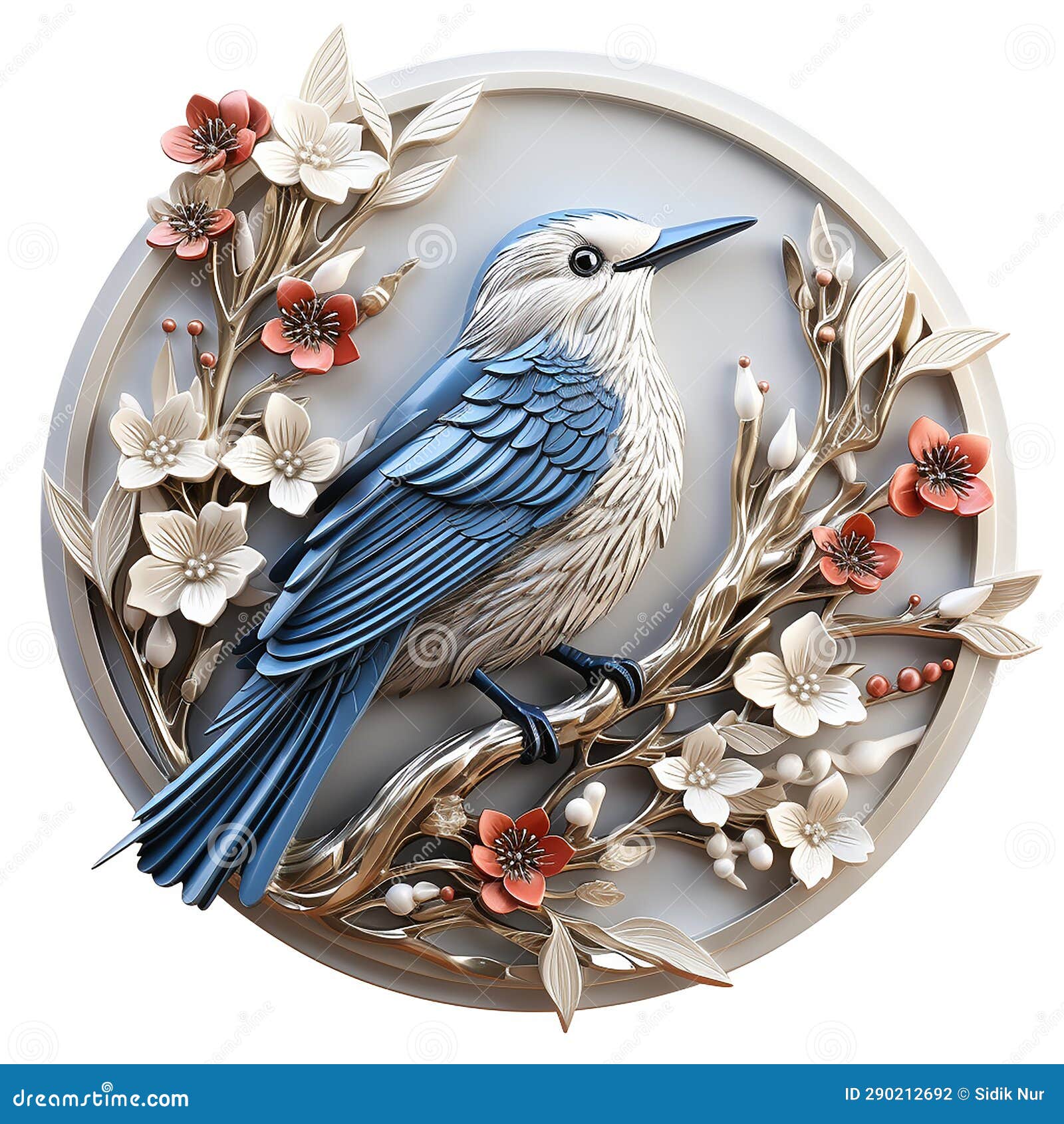 Bird Emblem Logo Ilusstration Stock Illustration - Illustration of ...