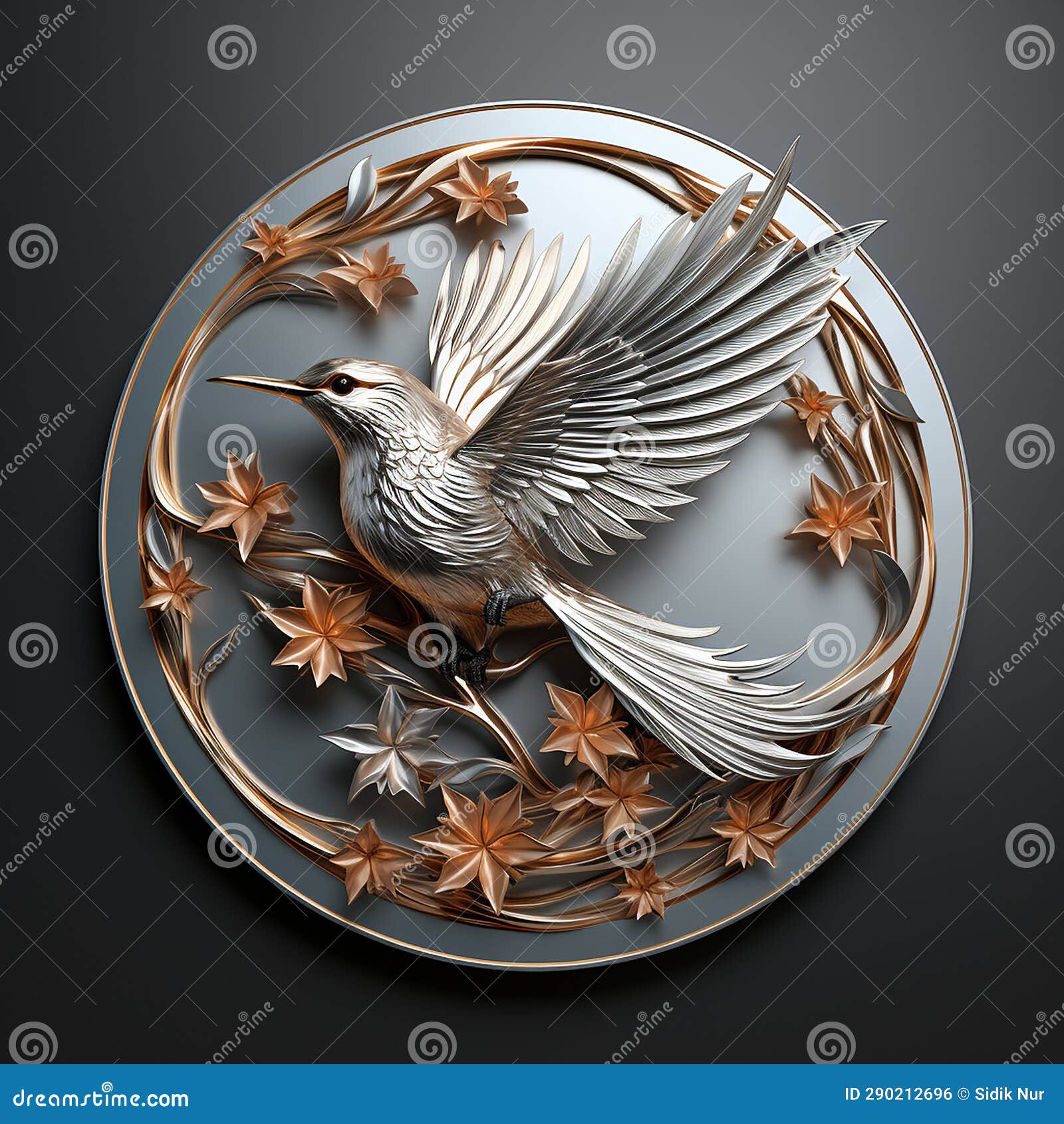 Bird Emblem Logo Ilusstration Stock Illustration - Illustration of ...