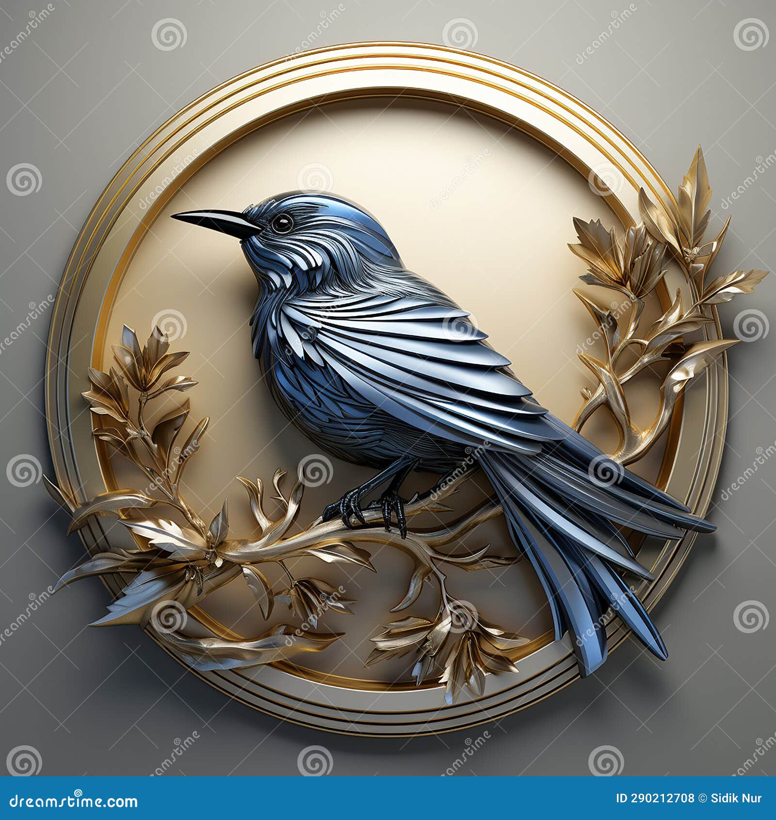 Bird Emblem Logo Ilusstration Stock Illustration - Illustration of wing ...