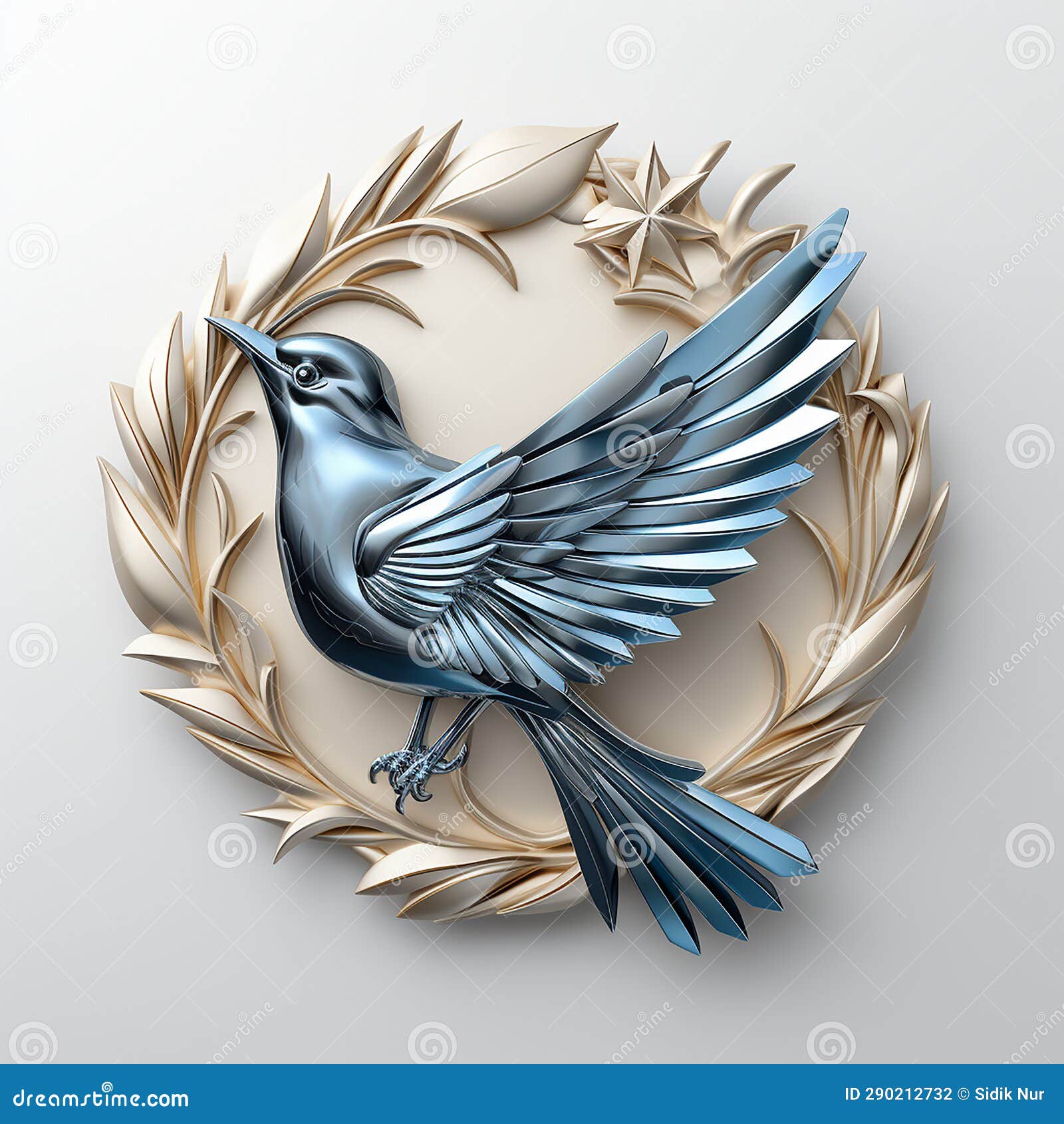 Bird Emblem Logo Ilusstration Stock Illustration - Illustration of ...