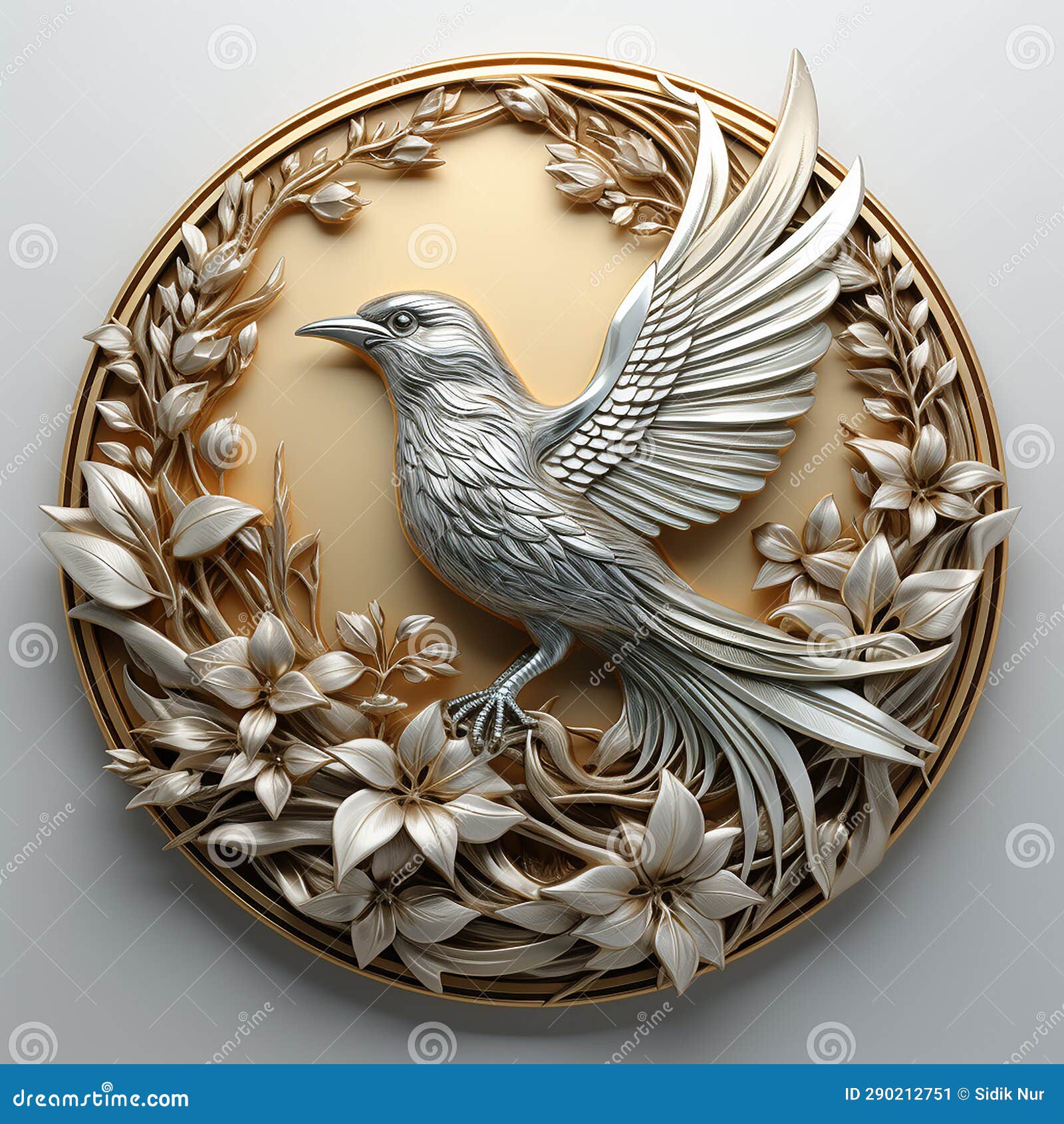 Bird Emblem Logo Ilusstration Stock Illustration - Illustration of ...