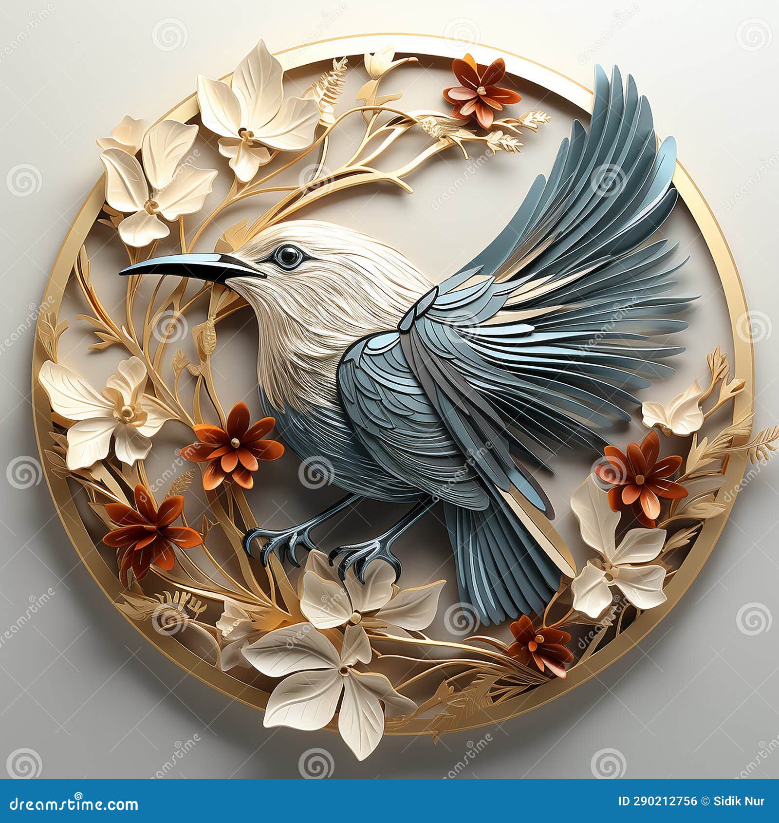 Bird Emblem Logo Ilusstration Stock Illustration - Illustration of ...