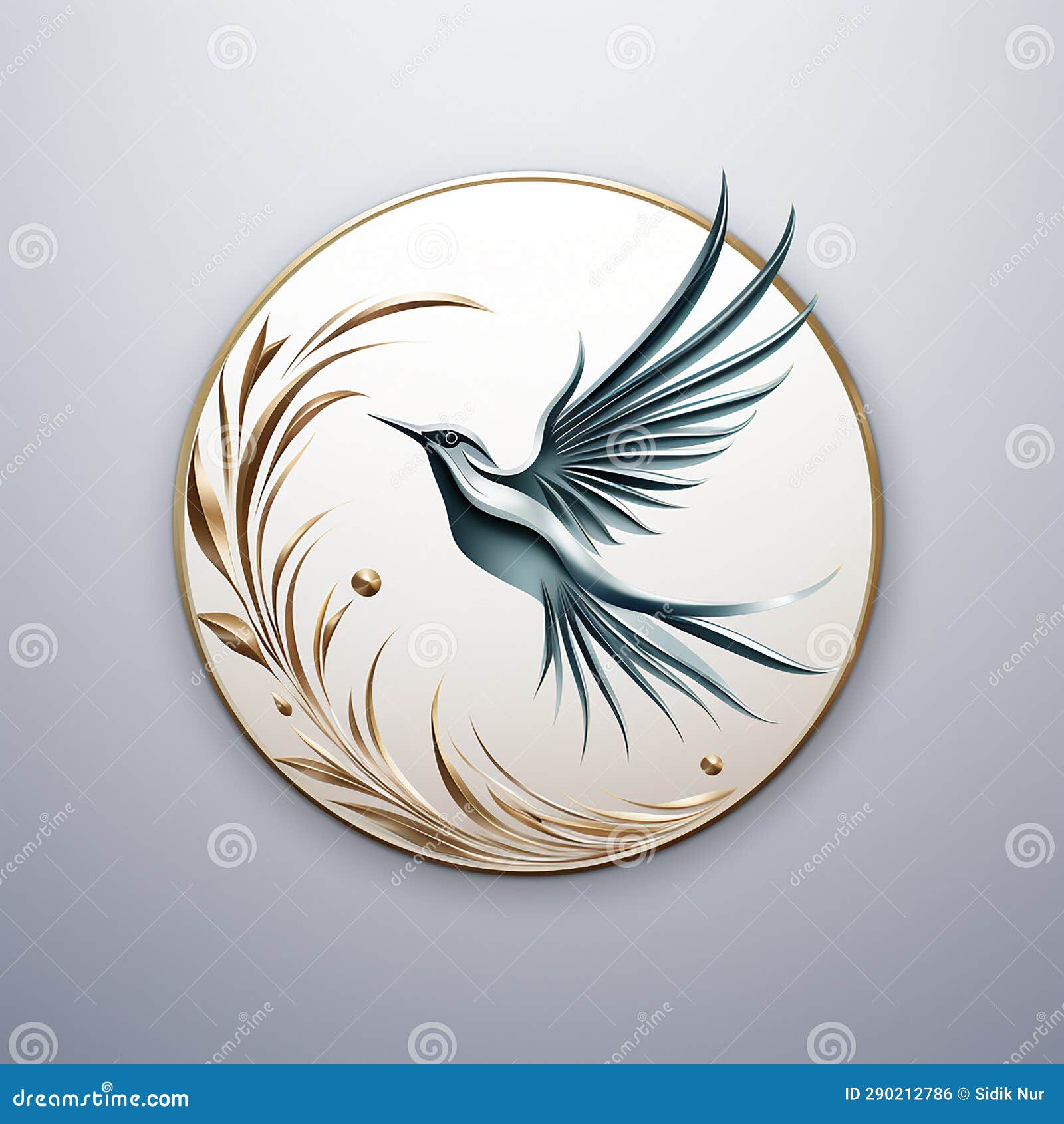 Bird Emblem Logo Ilusstration Stock Illustration - Illustration of logo ...