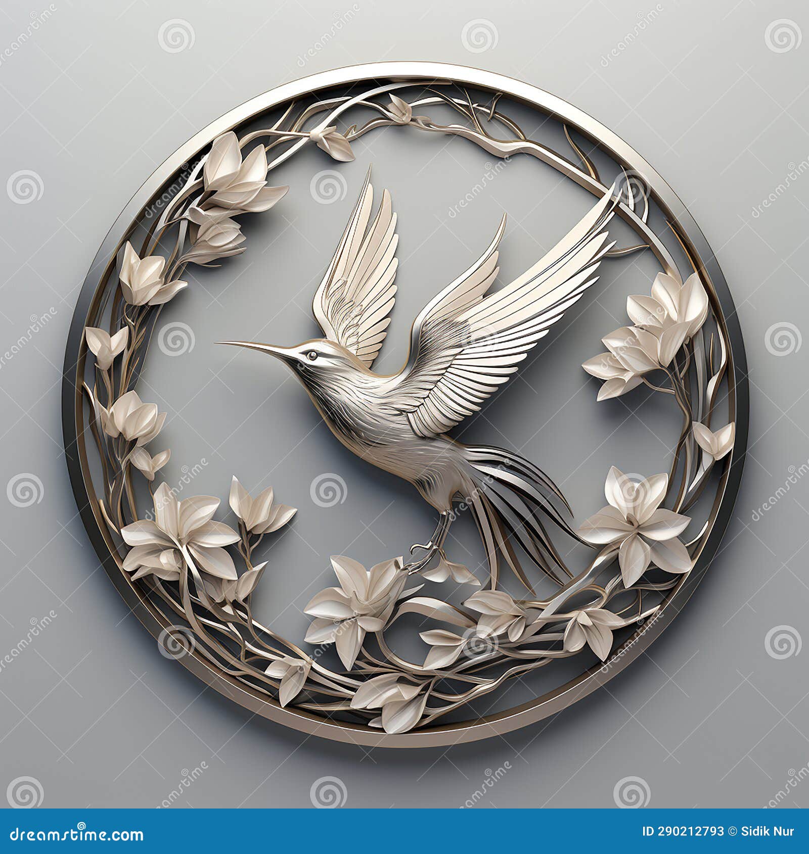 Bird Emblem Logo Ilusstration Stock Illustration - Illustration of ...