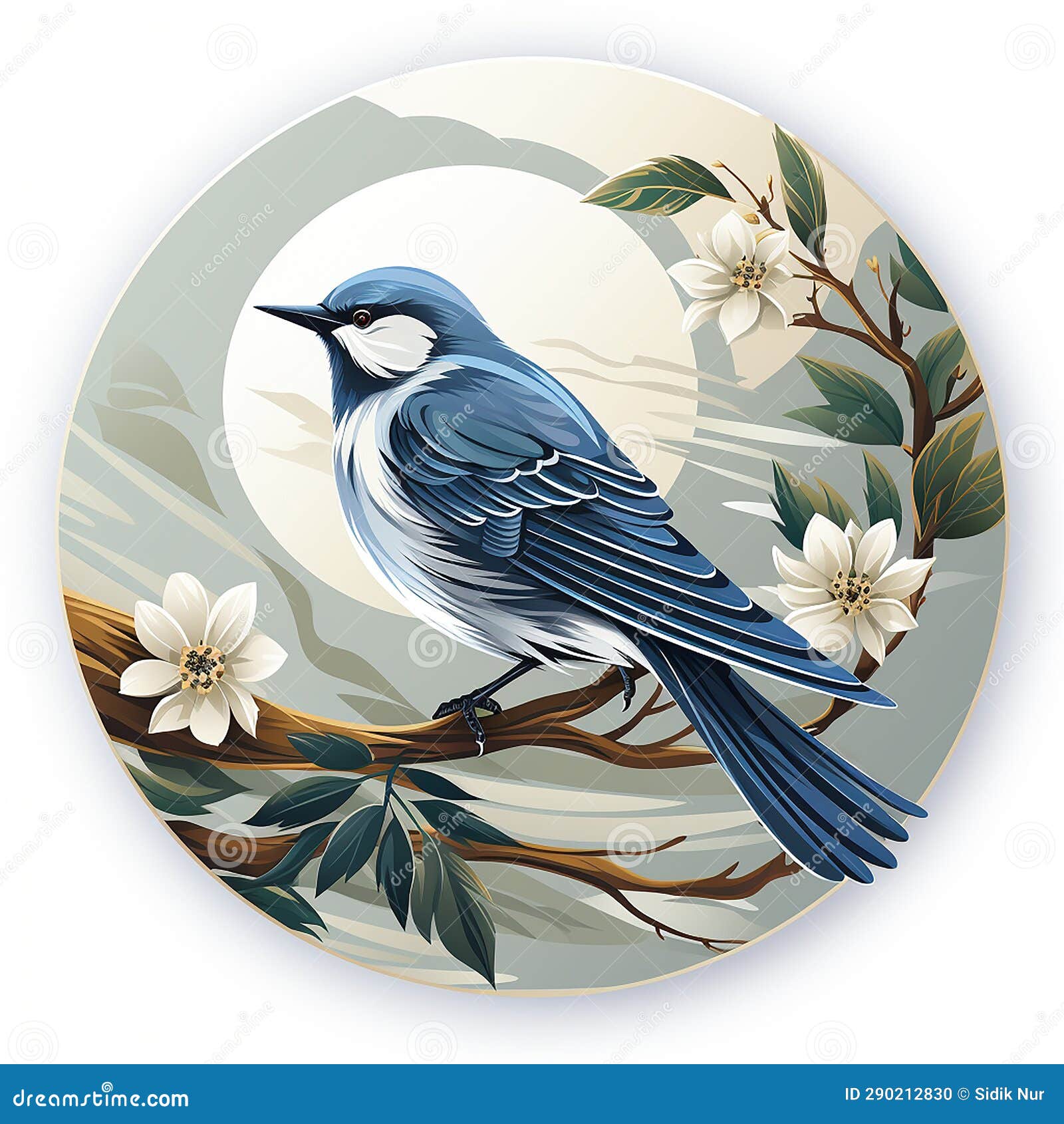 Bird Emblem Logo Ilusstration Stock Illustration - Illustration of ...