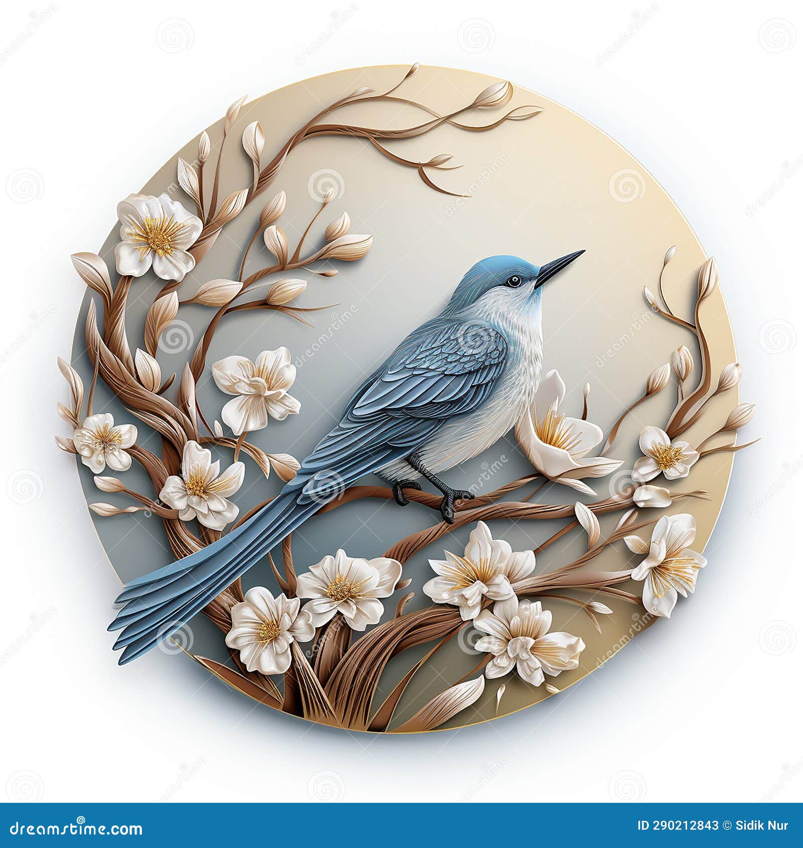 Bird Emblem Logo Ilusstration Stock Illustration - Illustration of ...