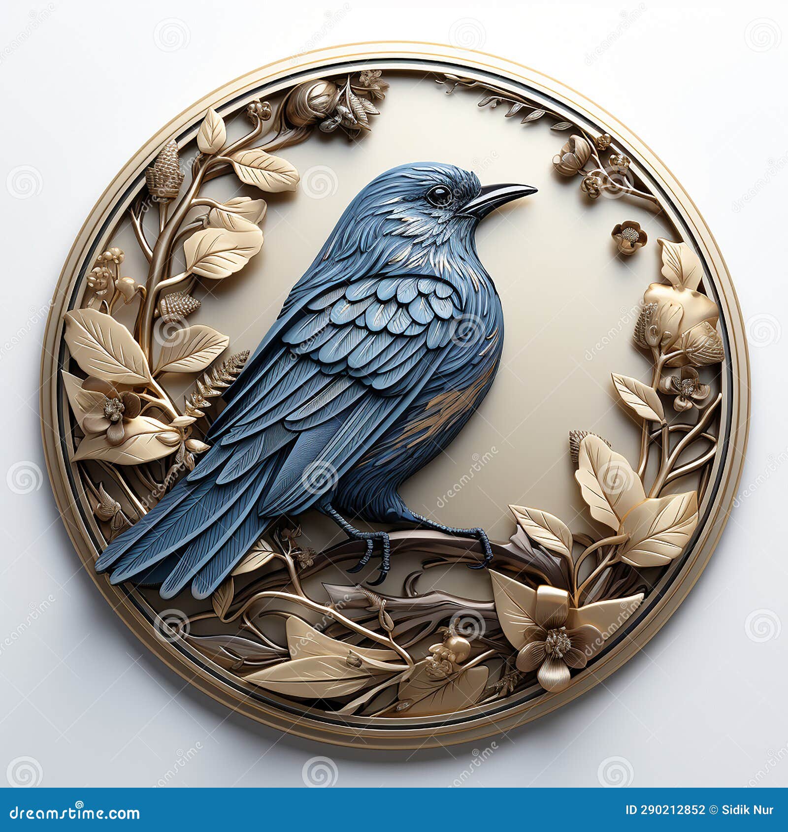 Bird Emblem Logo Ilusstration Stock Illustration - Illustration of iron ...