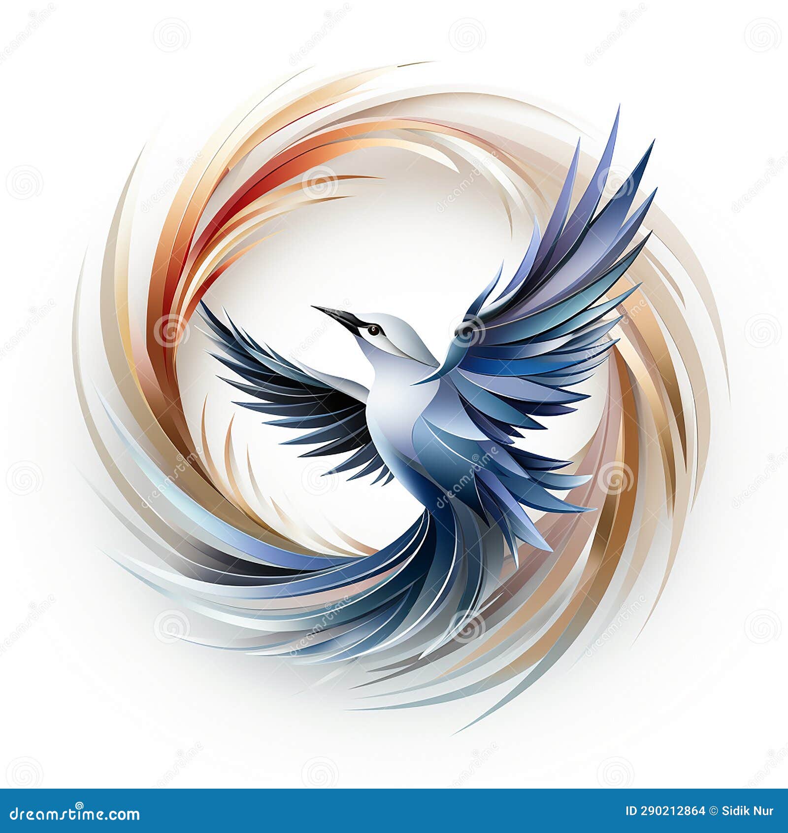 Bird Emblem Logo Ilusstration Stock Illustration - Illustration of ...