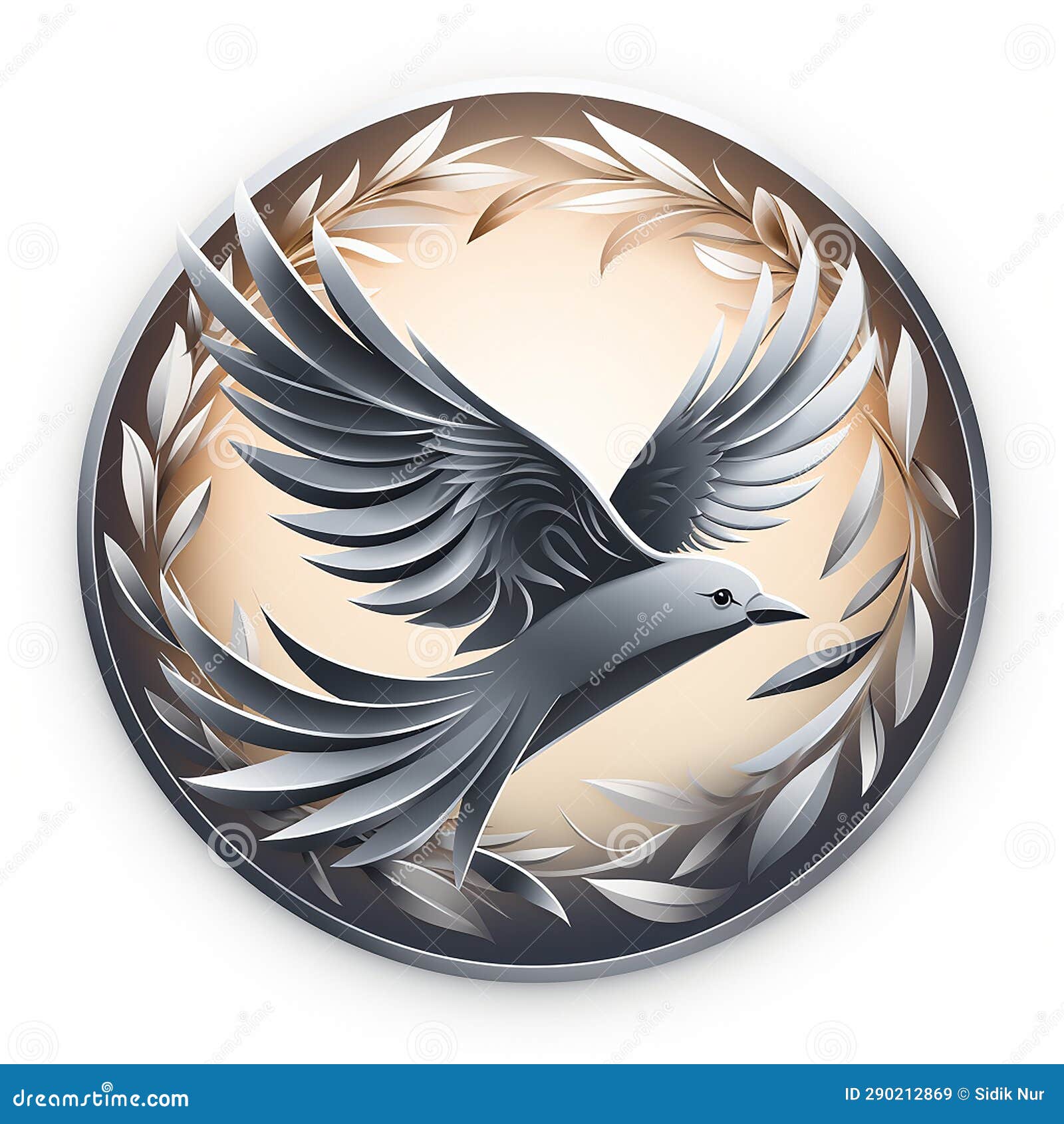 Bird Emblem Logo Ilusstration Stock Illustration - Illustration of ...