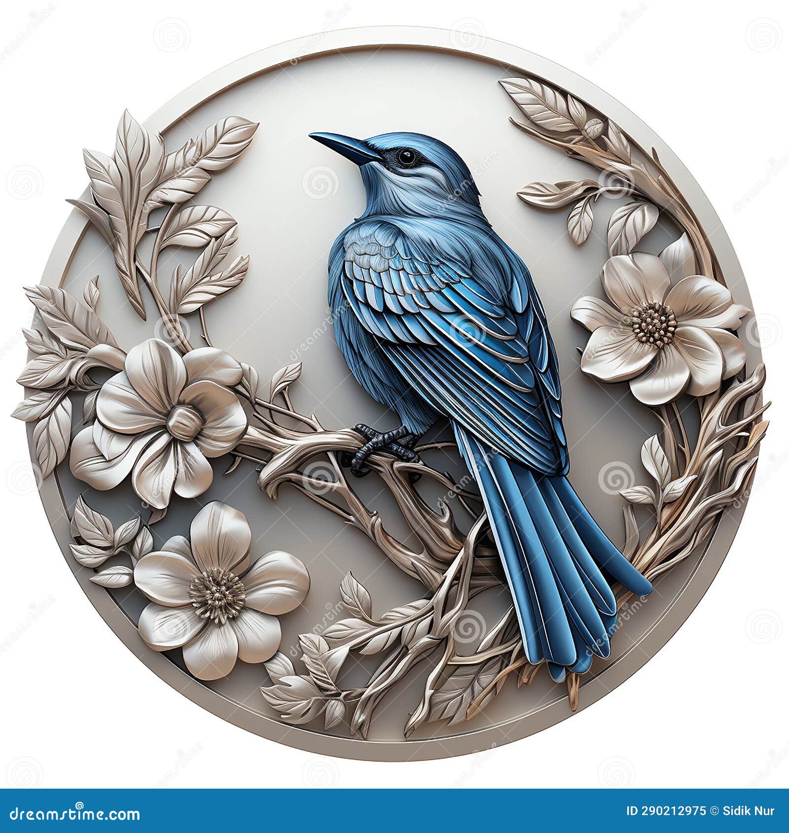 Bird Emblem Logo Ilusstration Stock Illustration - Illustration of ...