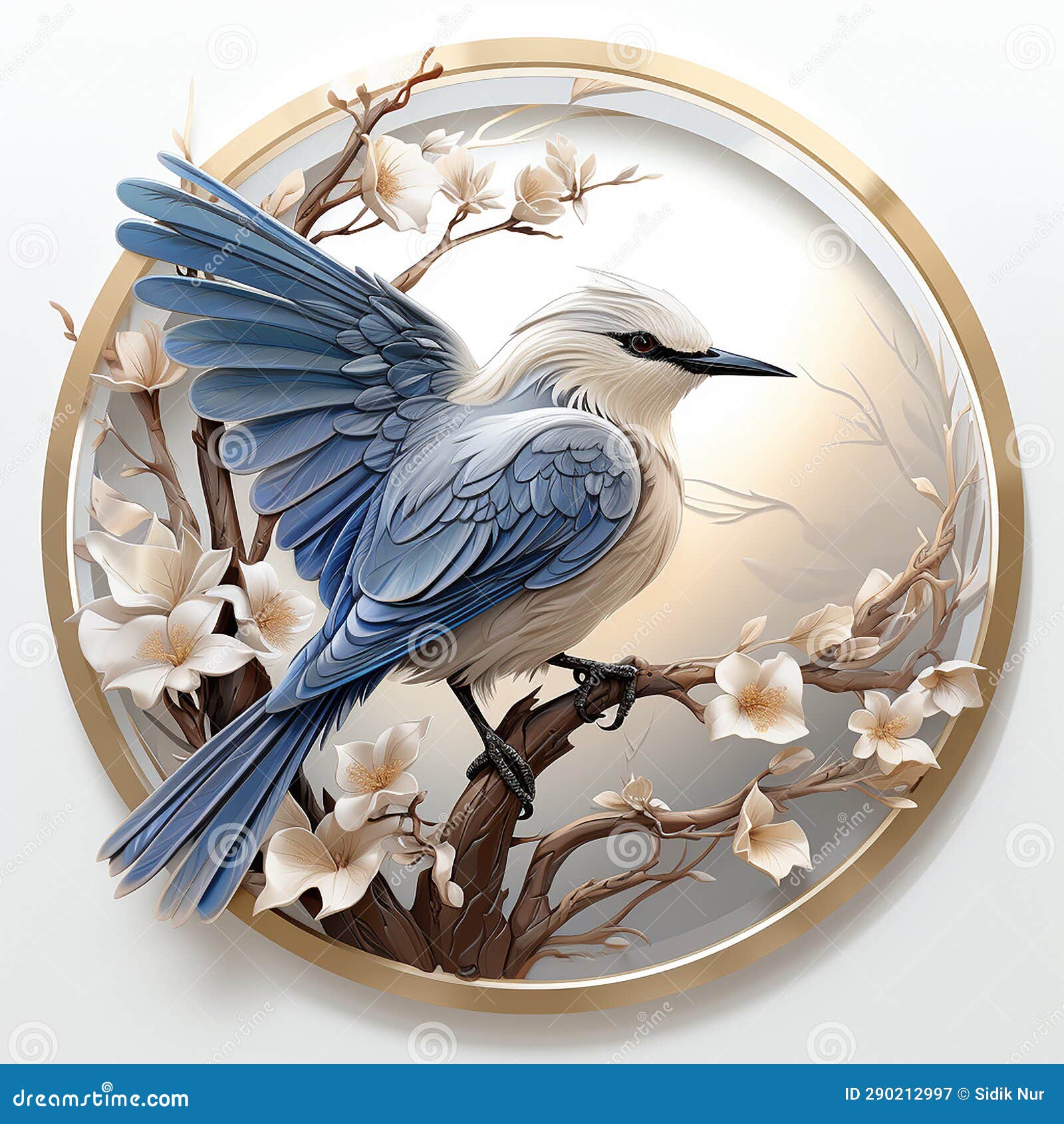 Bird Emblem Logo Ilusstration Stock Illustration - Illustration of ...