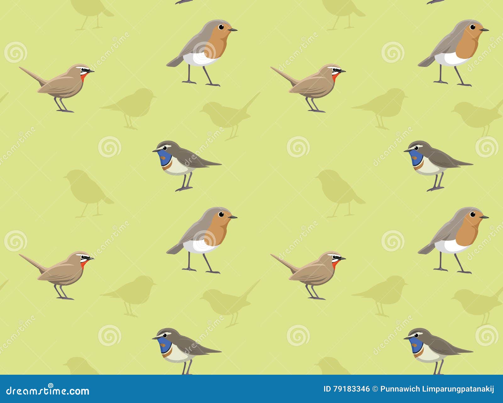 Bird European Robin Wallpaper Stock Vector - Illustration of side ...