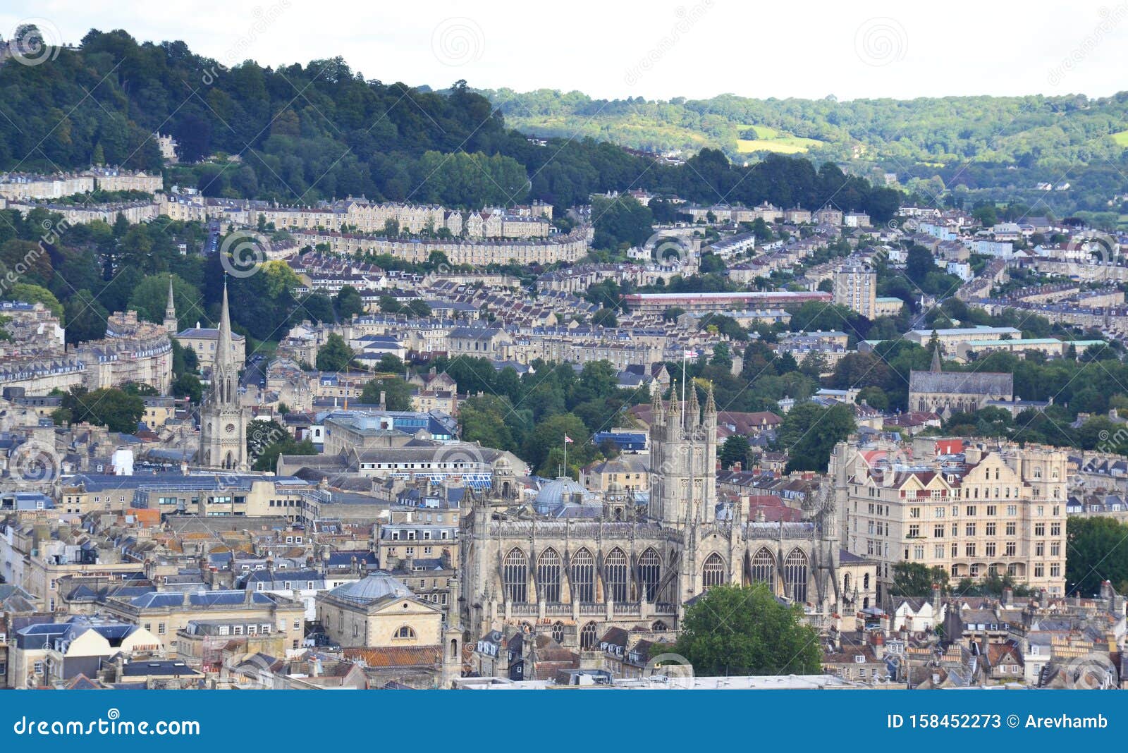 Bird eye view of Bath stock image. Image of beautiful - 158452273
