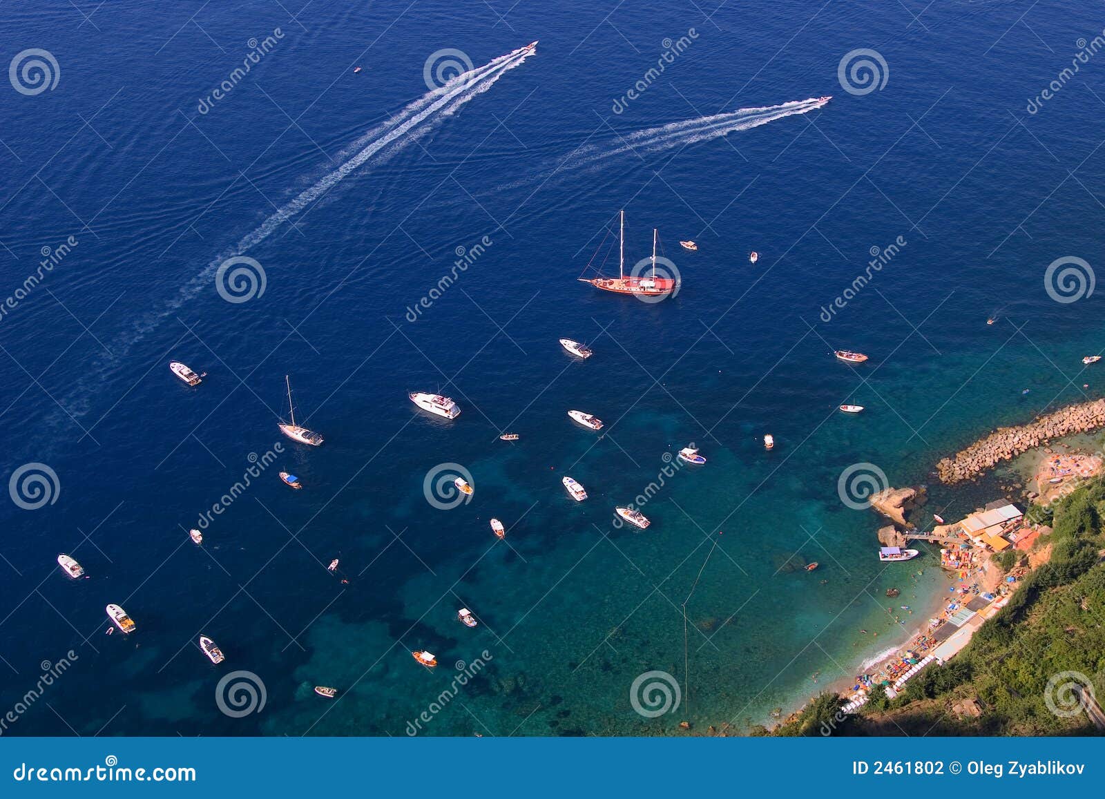 Bird-eye view of the Capri stock photo. Image of seaboard - 2461802
