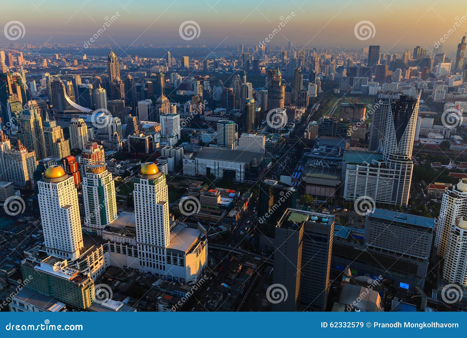 Bird Eye View, City Downtown Skyline Stock Image - Image of business ...