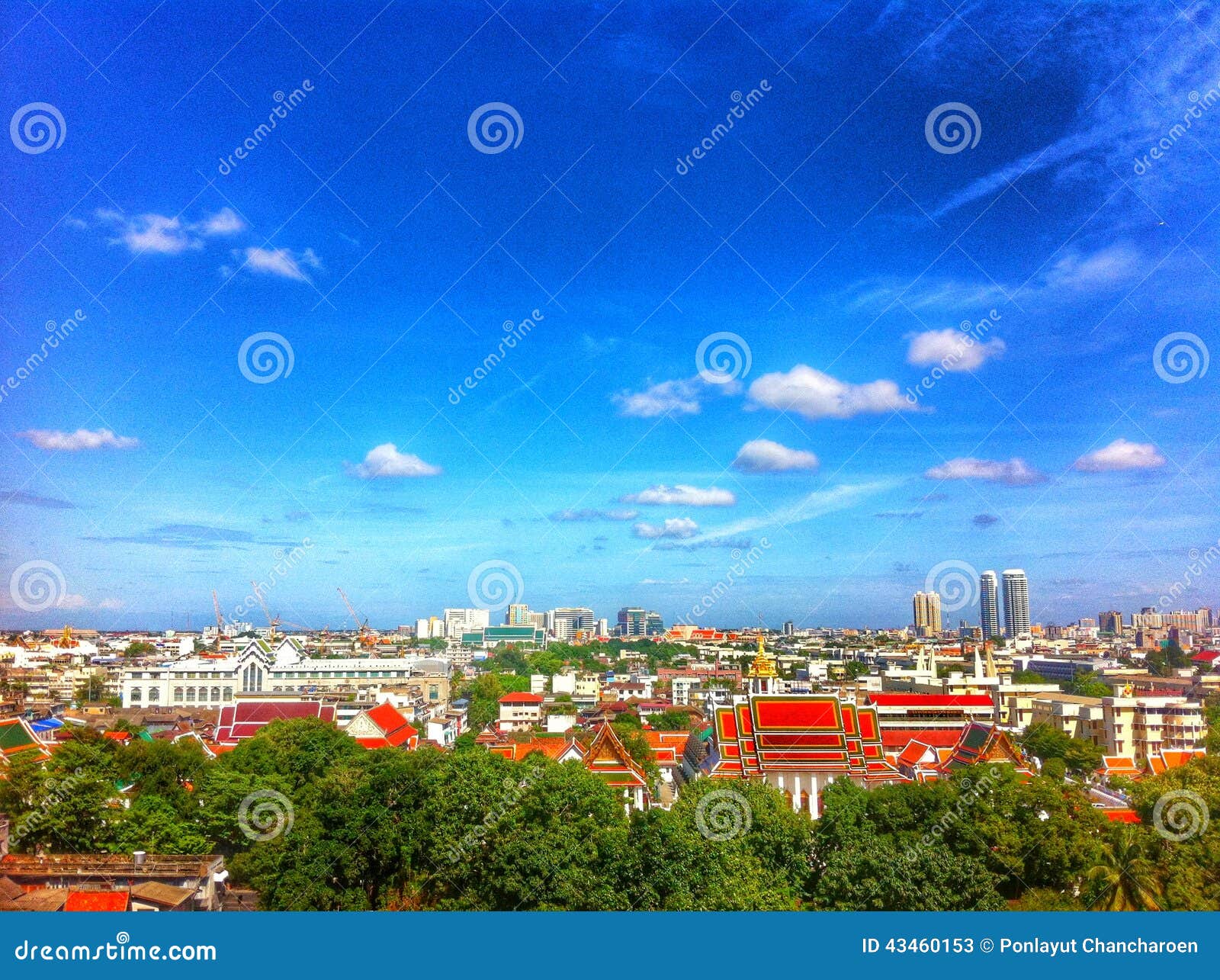 Bird eye view in city editorial stock photo. Image of open - 43460153
