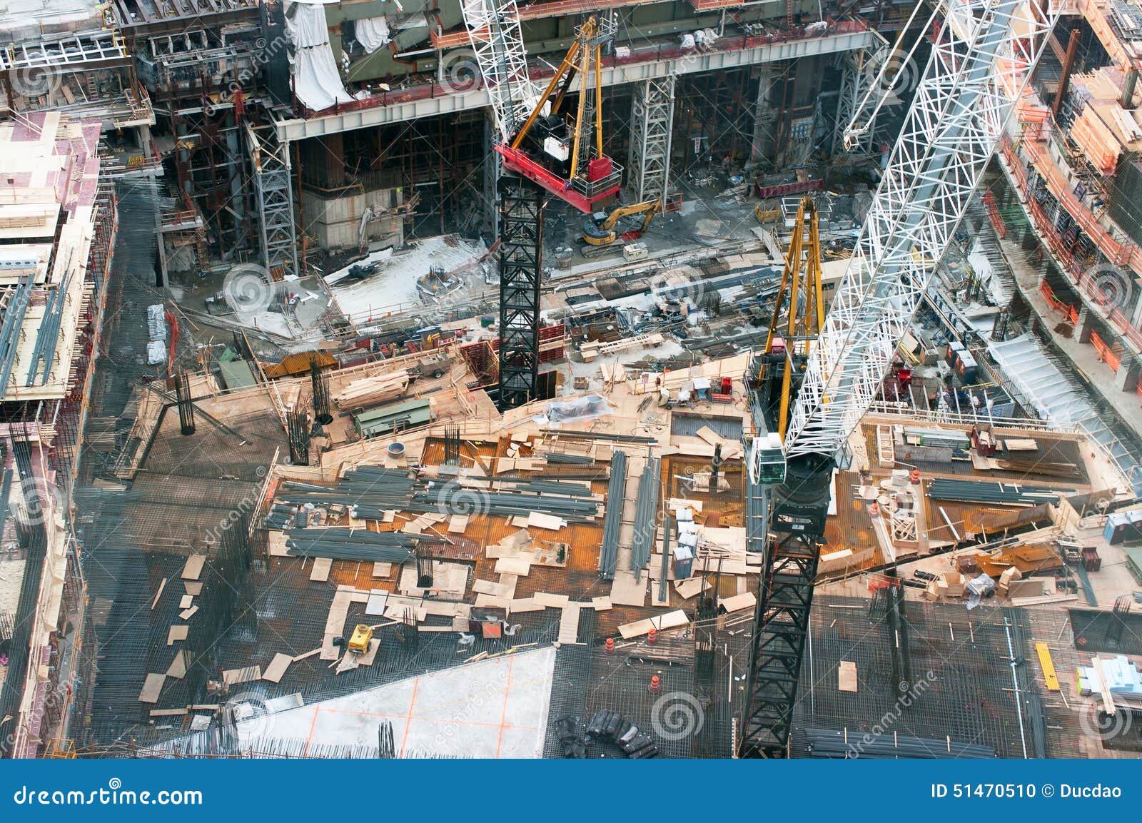 Bird Eye View of a Mega Construction Site Stock Photo - Image of ground ...
