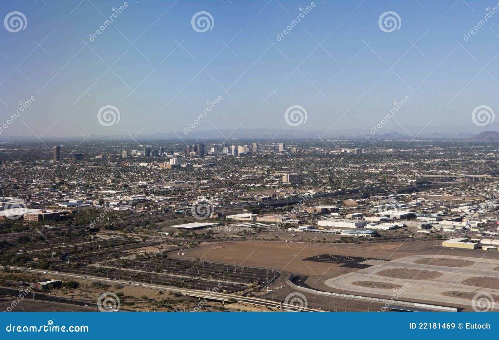 Bird-eye View of Phoenix, AZ Stock Image - Image of phoenician ...