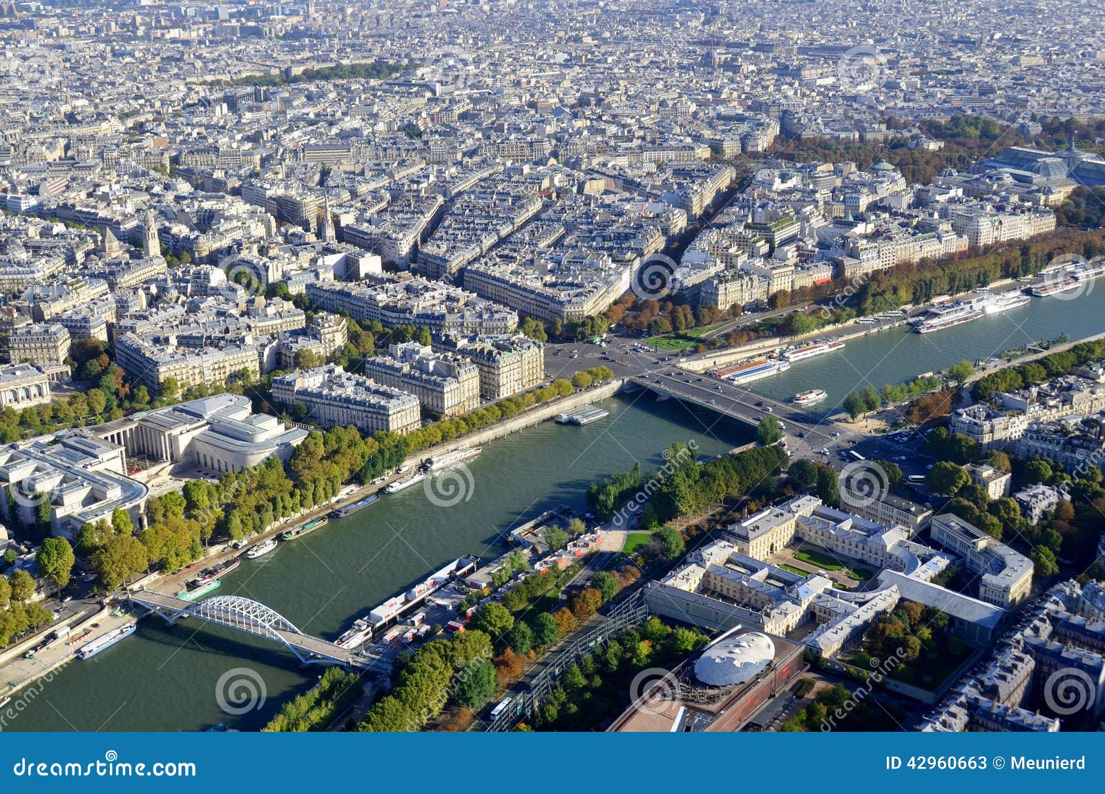 Bird eyes view of Paris stock image. Image of landscape - 42960663