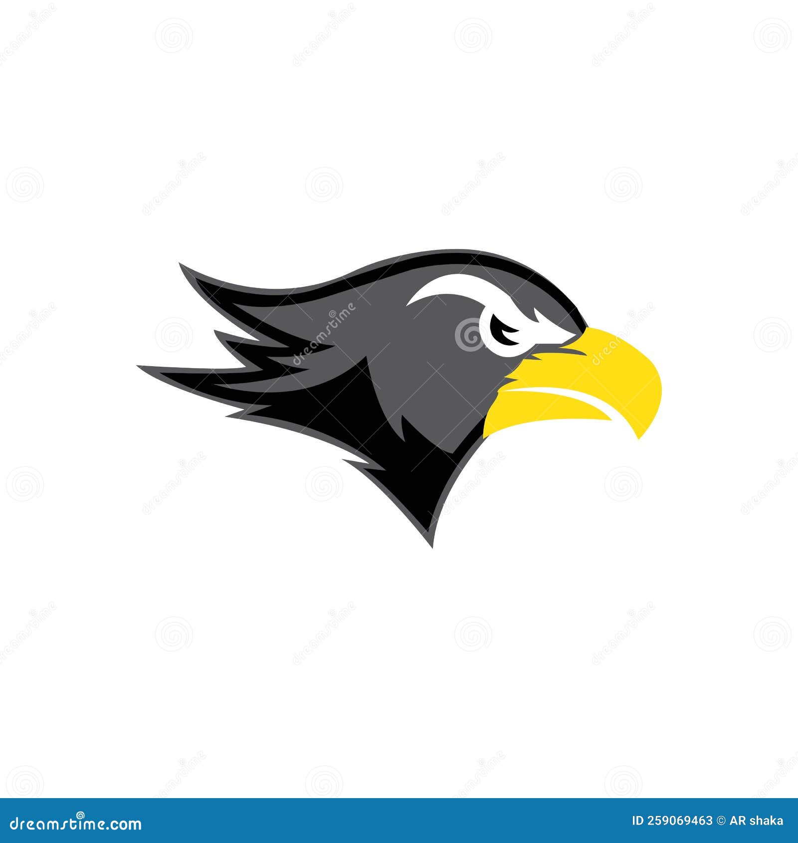 Bird Falcon and Logo Design, Eagle or Hawk Badge Emblem Stock Vector ...