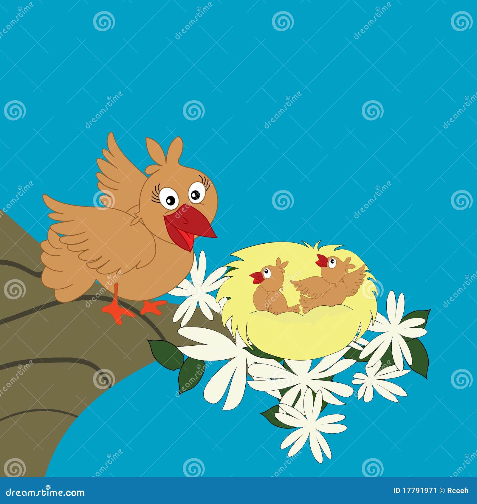 Bird family stock vector. Illustration of bird, artistic - 17791971