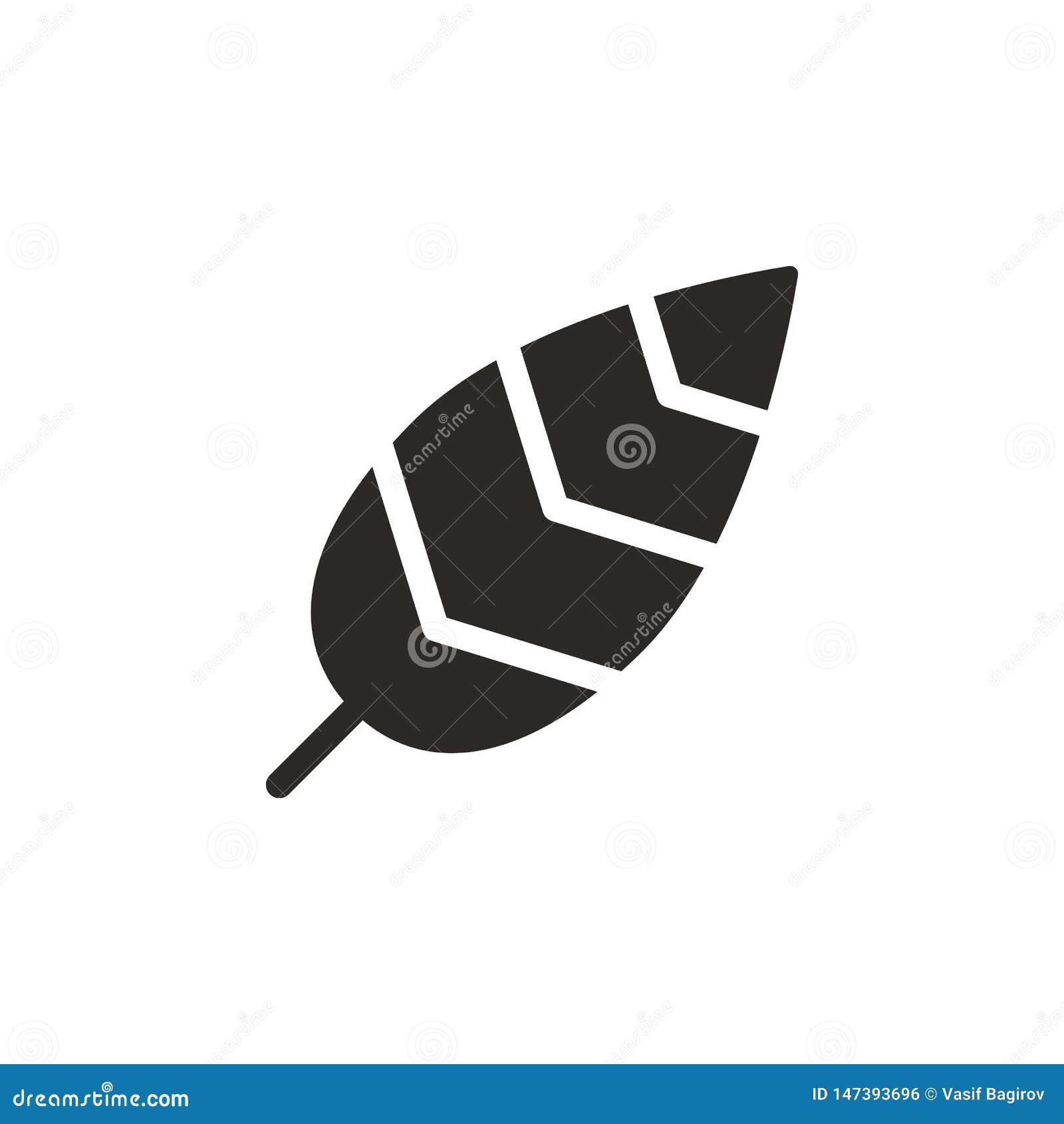 Bird Feather Icon - Vector. Simple Element Illustration from UI Concept ...