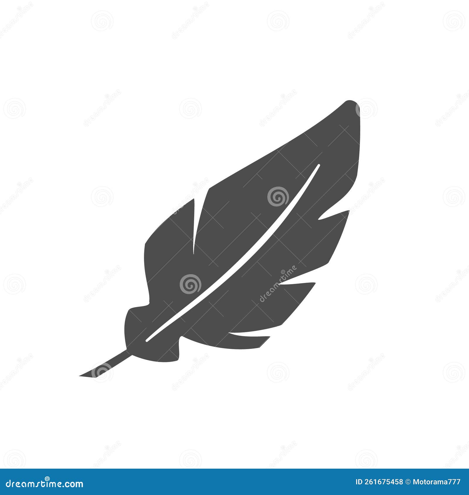 Bird Feather Icon or Writing Concept Stock Vector - Illustration of ...