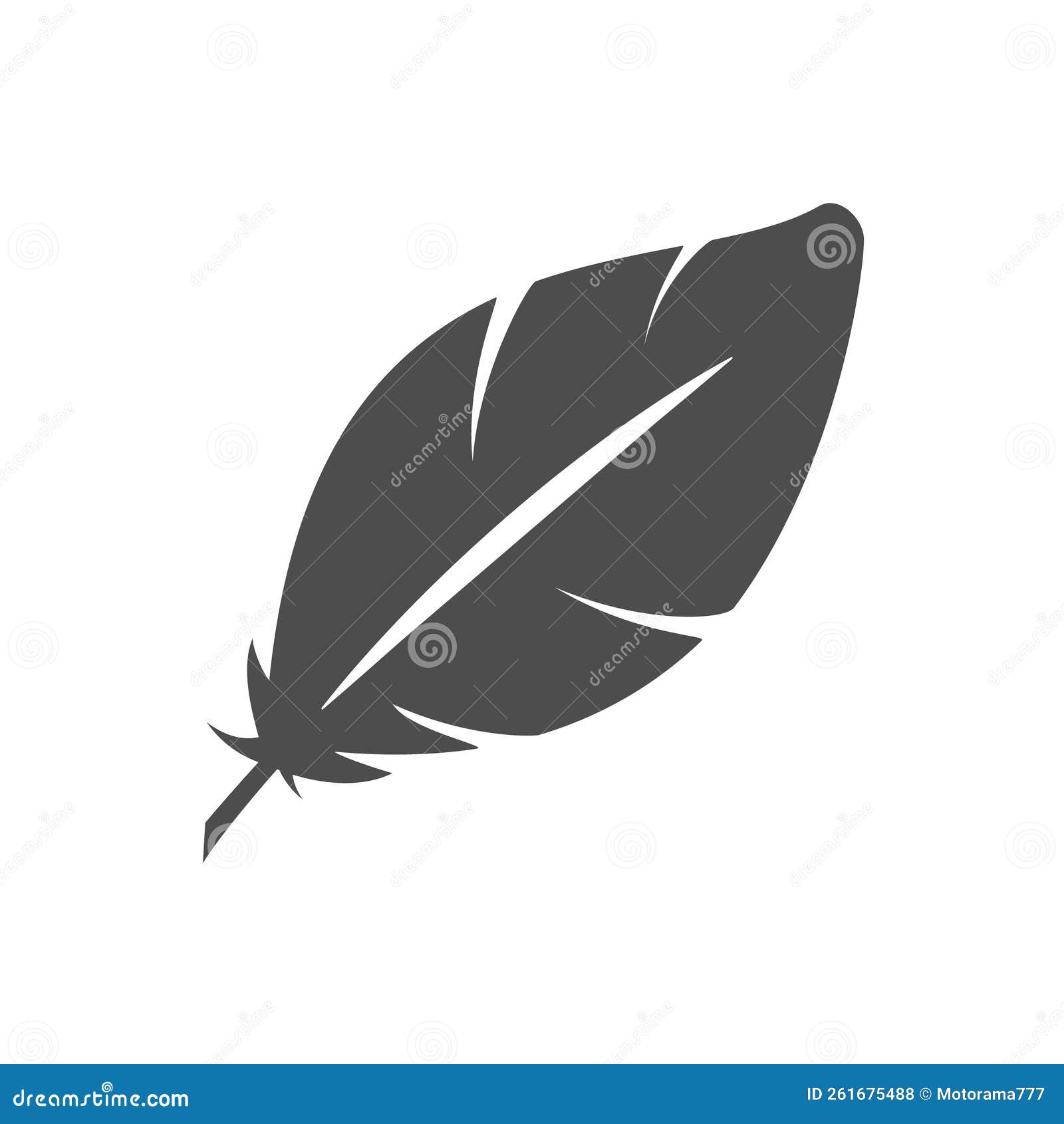 Bird Feather Icon or Writing Concept Stock Vector - Illustration of ...