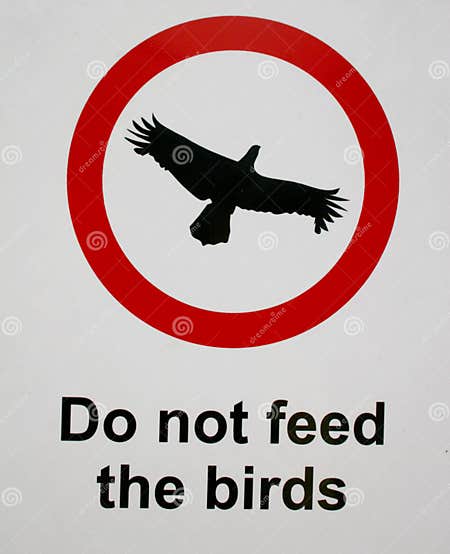 Bird feeding sign stock photo. Image of circle, sign - 10235668