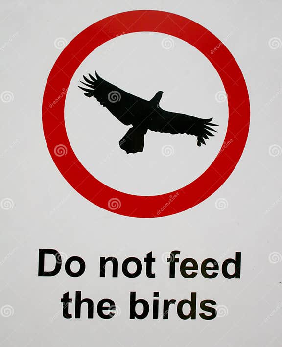 Bird feeding sign stock photo. Image of circle, sign - 10235668