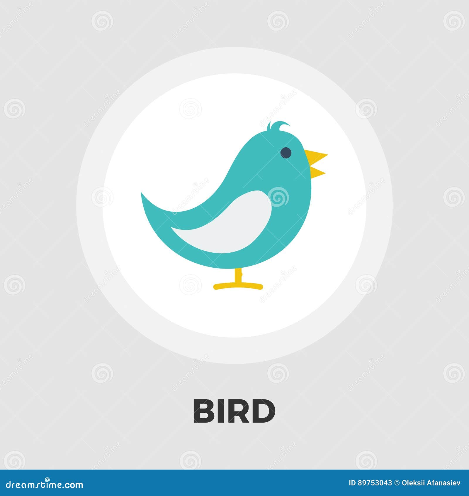 Bird flat icon stock vector. Illustration of feather - 89753043