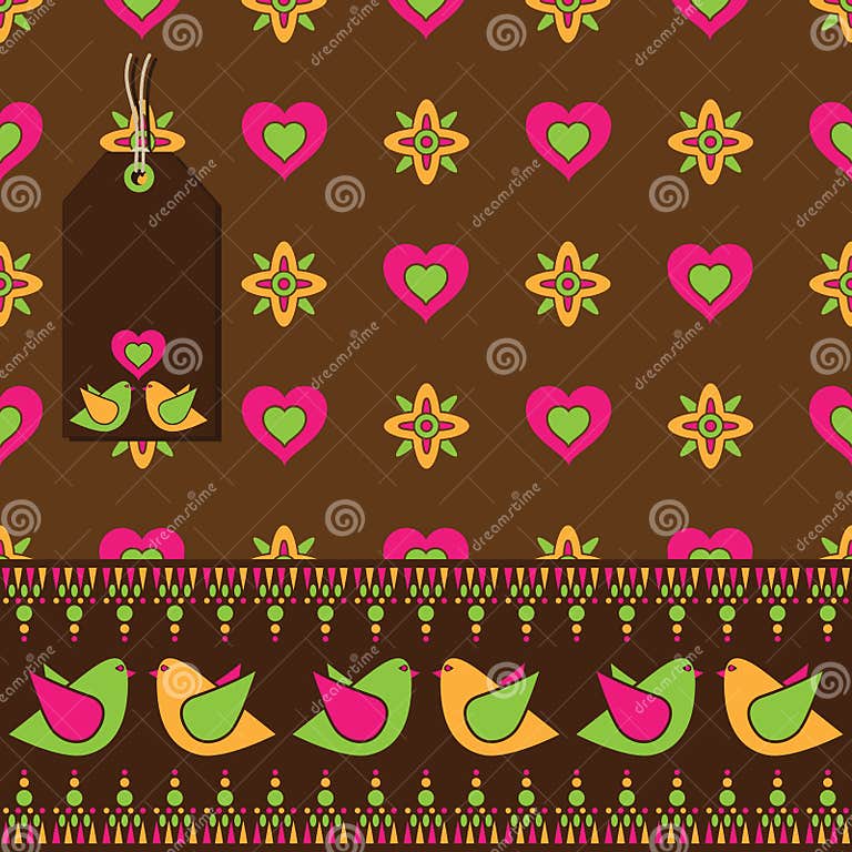 Bird floral wrapping stock vector. Illustration of wing - 12681031