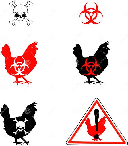 Bird_flu stock vector. Illustration of skull, epidemic - 1168851