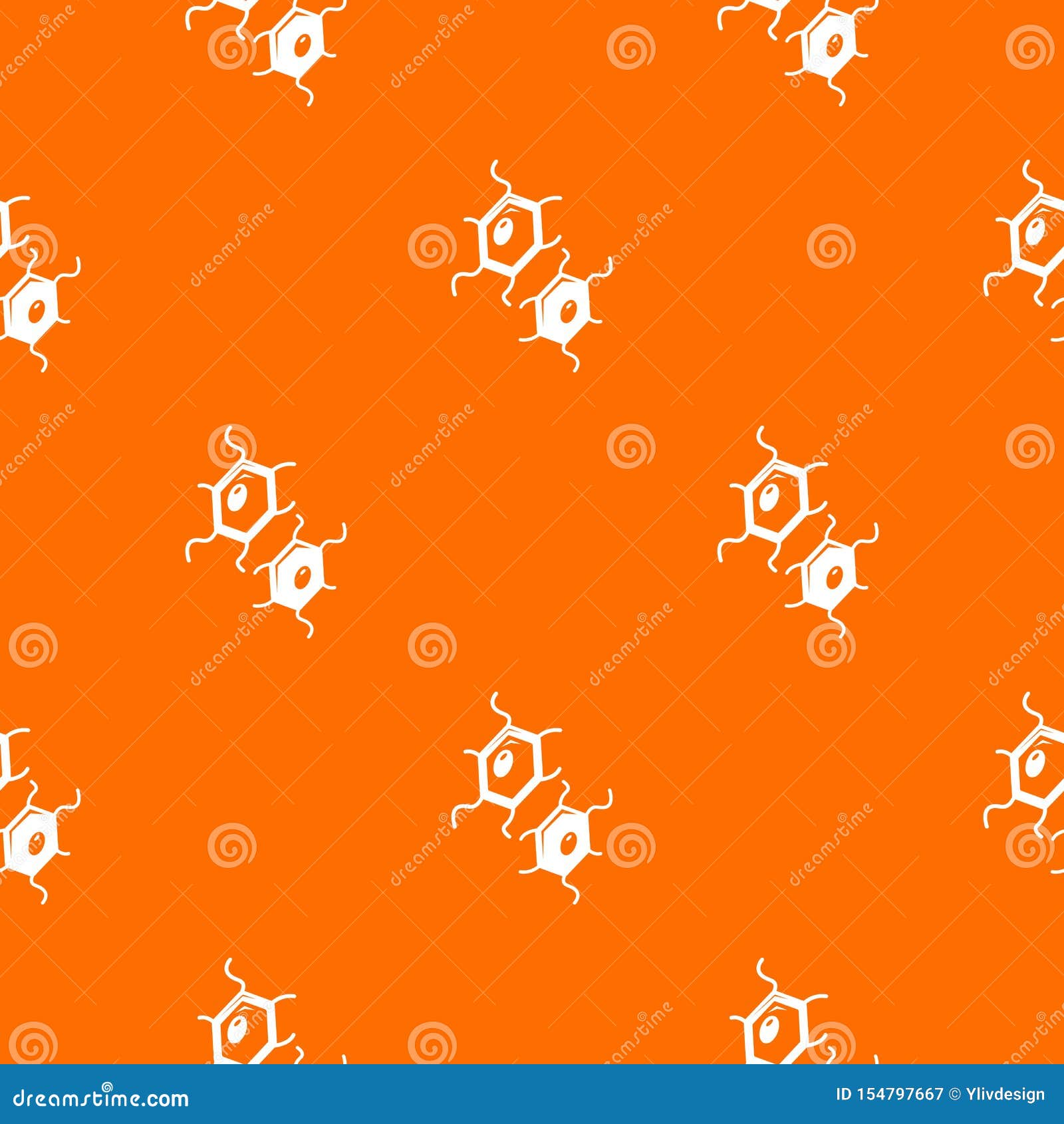 Bird Flu Virus Pattern Vector Orange Stock Vector - Illustration of ...