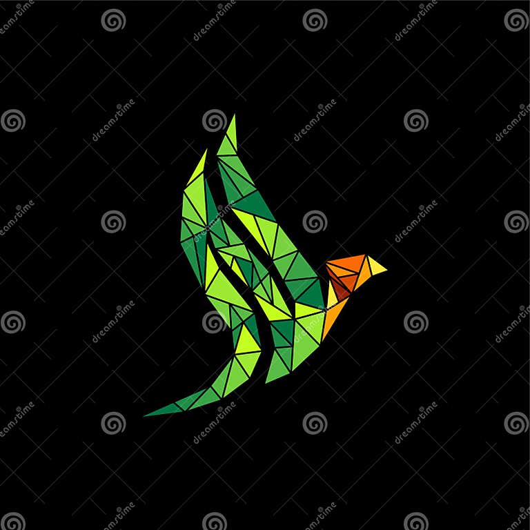 Bird Fly Polygon Style Illustration Creative Design Stock Vector ...