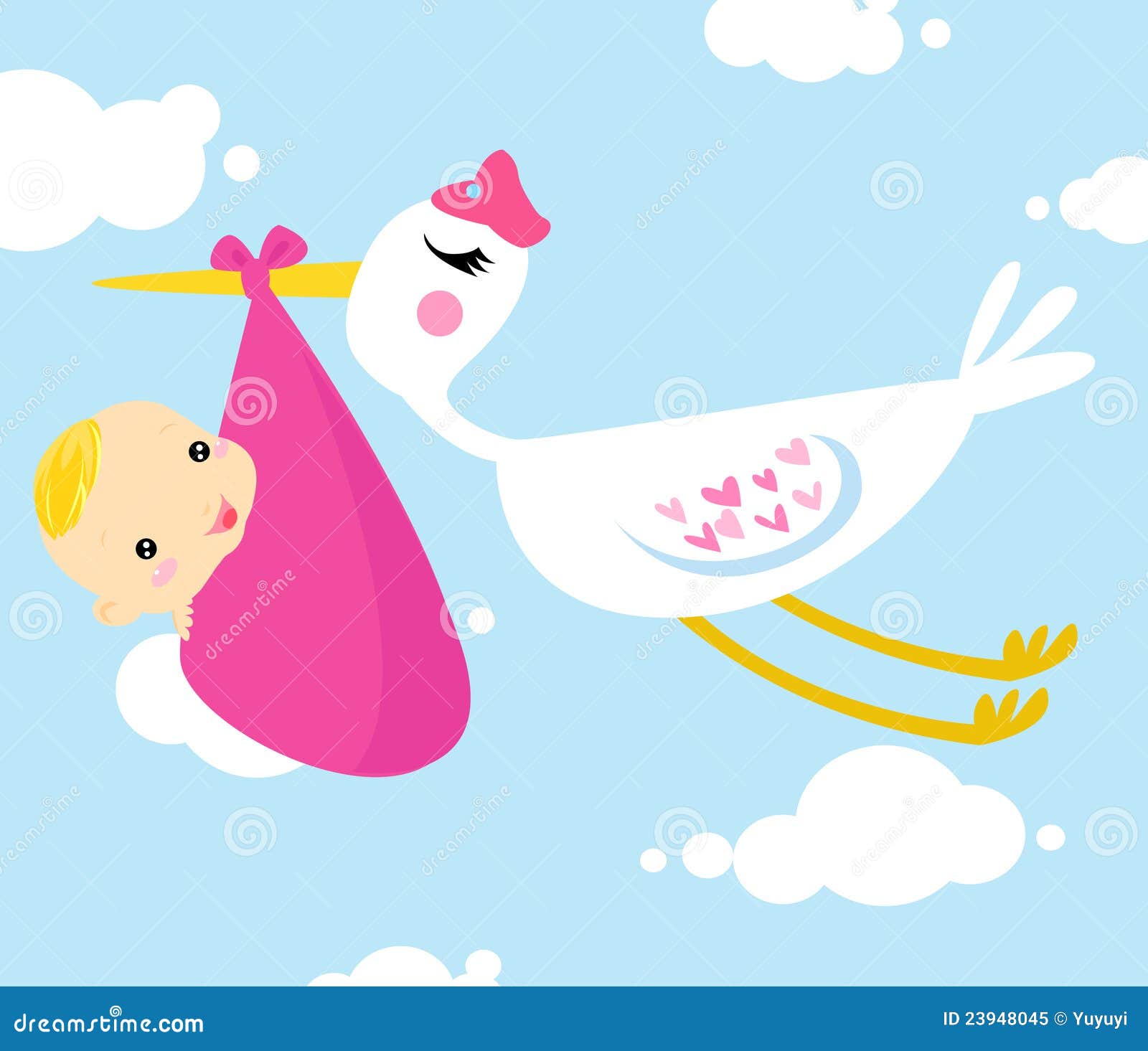 Bird flying with baby stock vector. Illustration of wings - 23948045