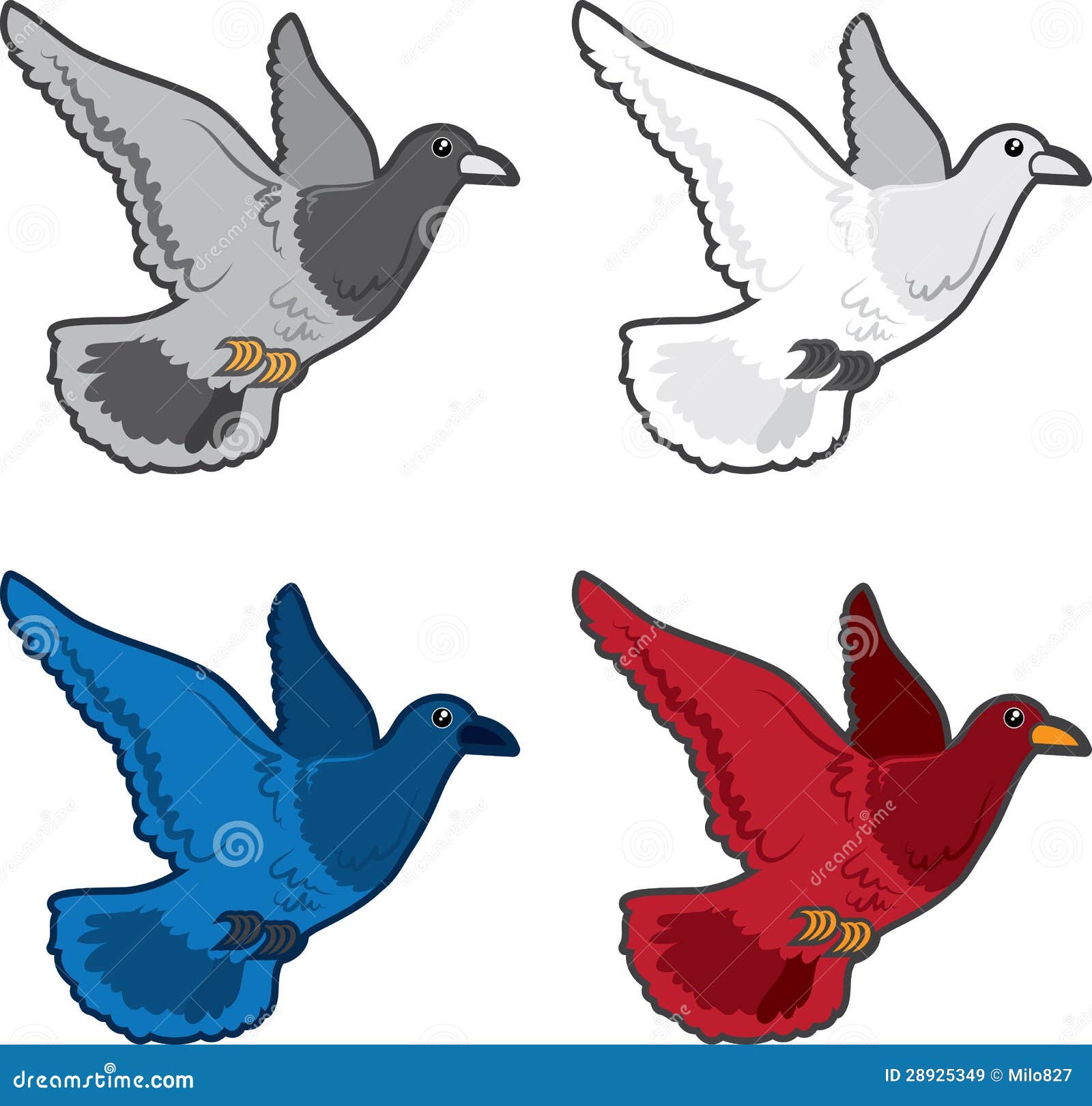 Bird Flying Colors stock vector. Illustration of white - 28925349